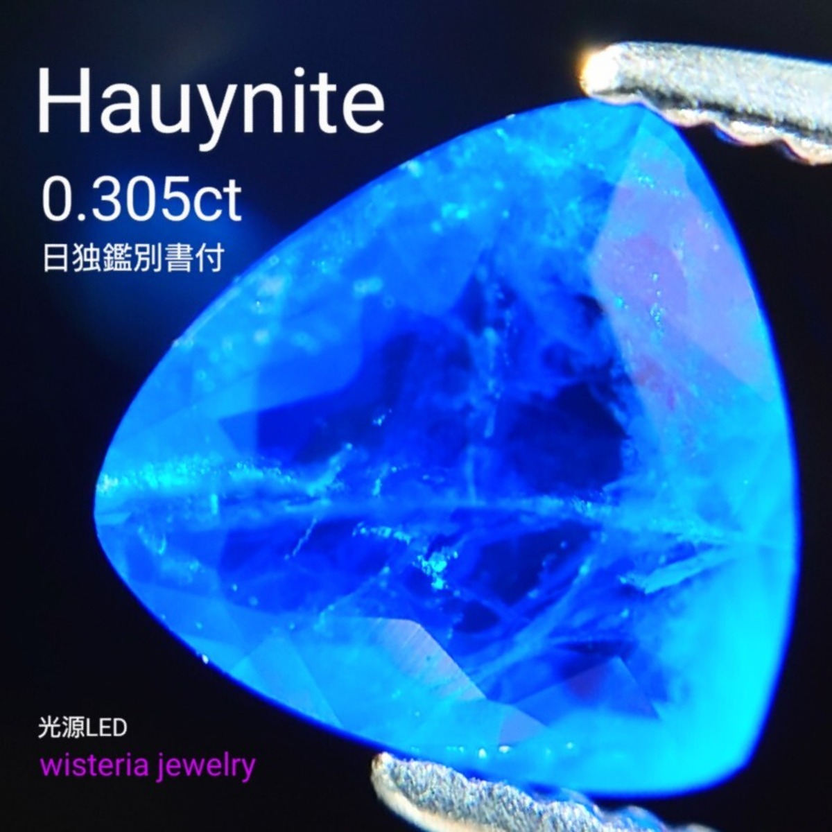 Hauynite 0.305ct 日独鑑別書付 ルース☆ | wisteria777