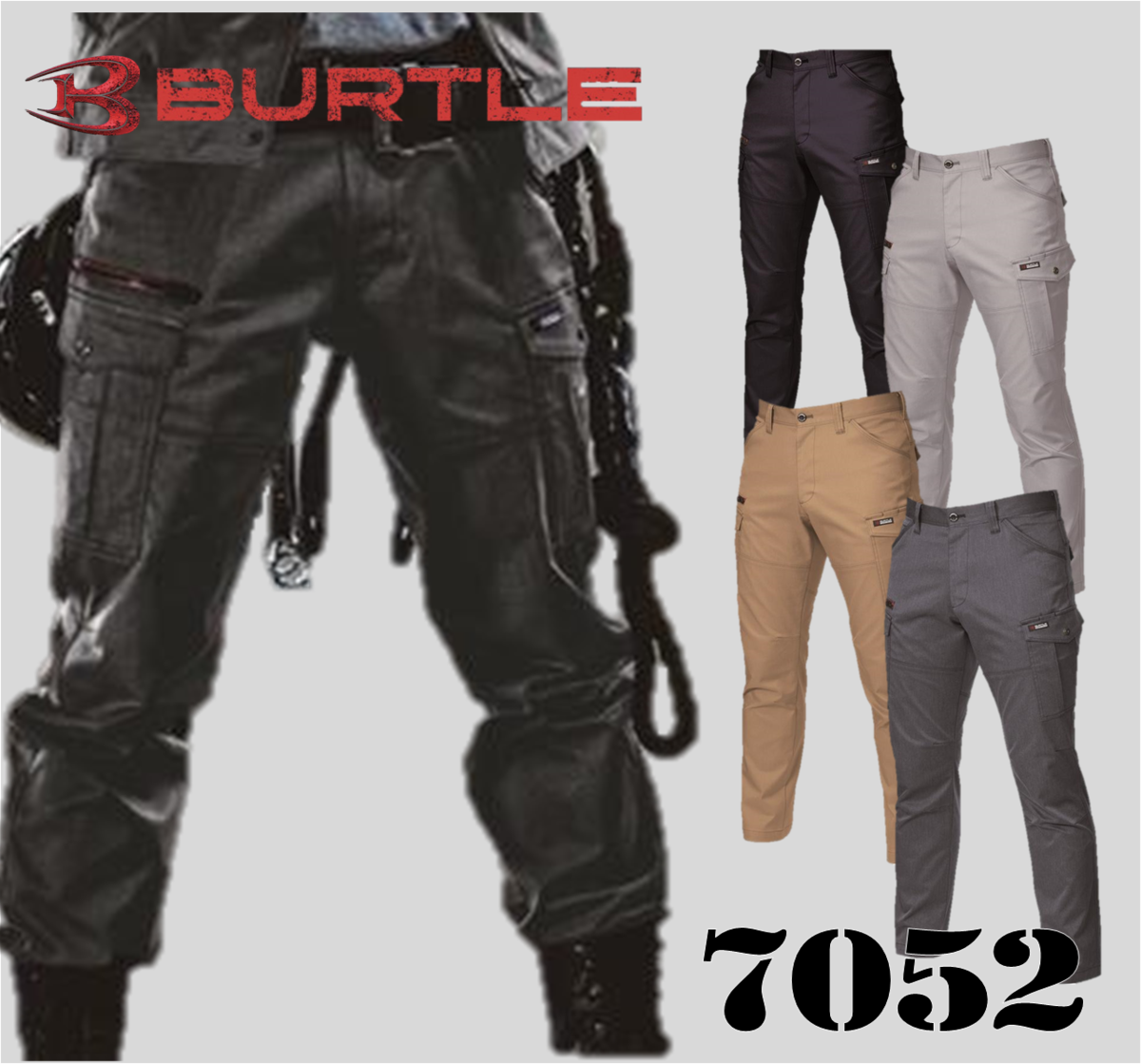 4L 7052 カーゴパンツ BURTLE 作業服 オールシーズン 制電ケア ストレッチ SDGs 作業着 作業ズボン ワークパンツ ワークウェア バートル | ワークショップナップ BASE店