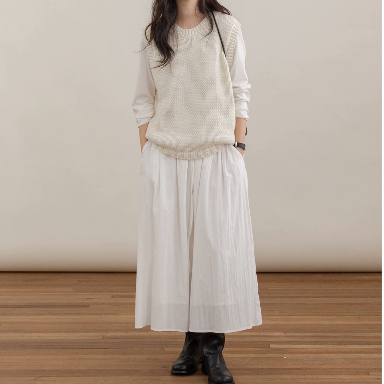 ドレープAラインロングスカート /YT0514 | Evermod