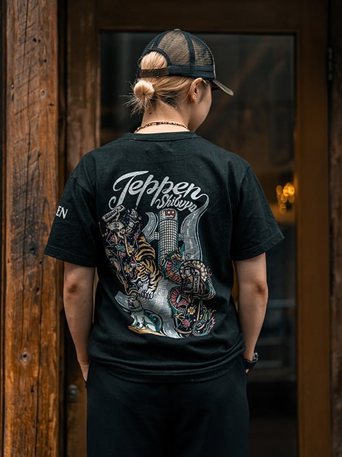 てっぺん渋谷 Souvenir / Short Sleeve Shirt - Black | TEPPEN ONLINE STORE