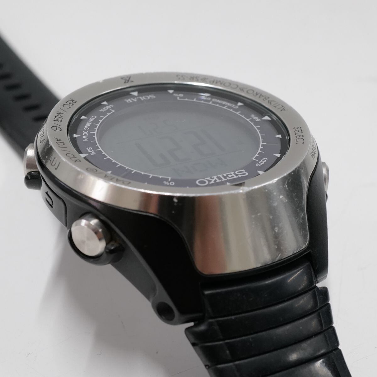 SEIKO プロスペックス アルピニスト SBEL001 腕時計 USED品 登山用ソーラーウォッチ 高度 気圧 温度 方位計測 S830-00A0 完動品 中古 X5466 | ウィット ...