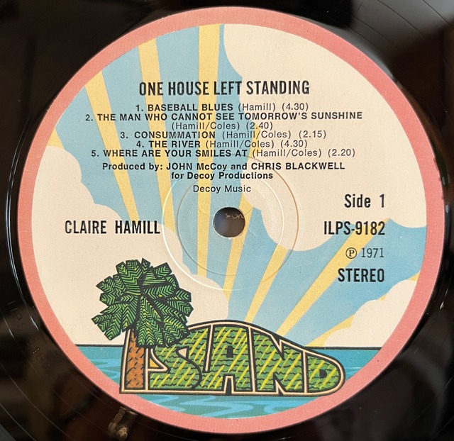 【LP】CLAIRE HAMILL/One House Left Standing | SORC 中古アナログレコード専門店