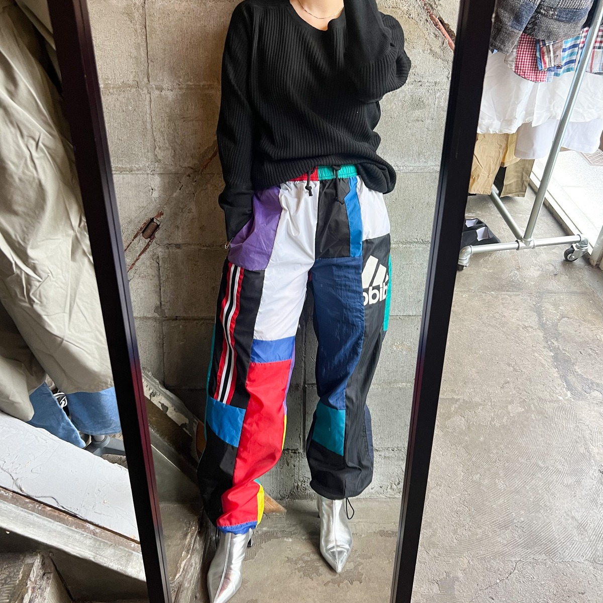 【Mr. Remake Man.】 used nylon remake pants ③ (size L) | olaf