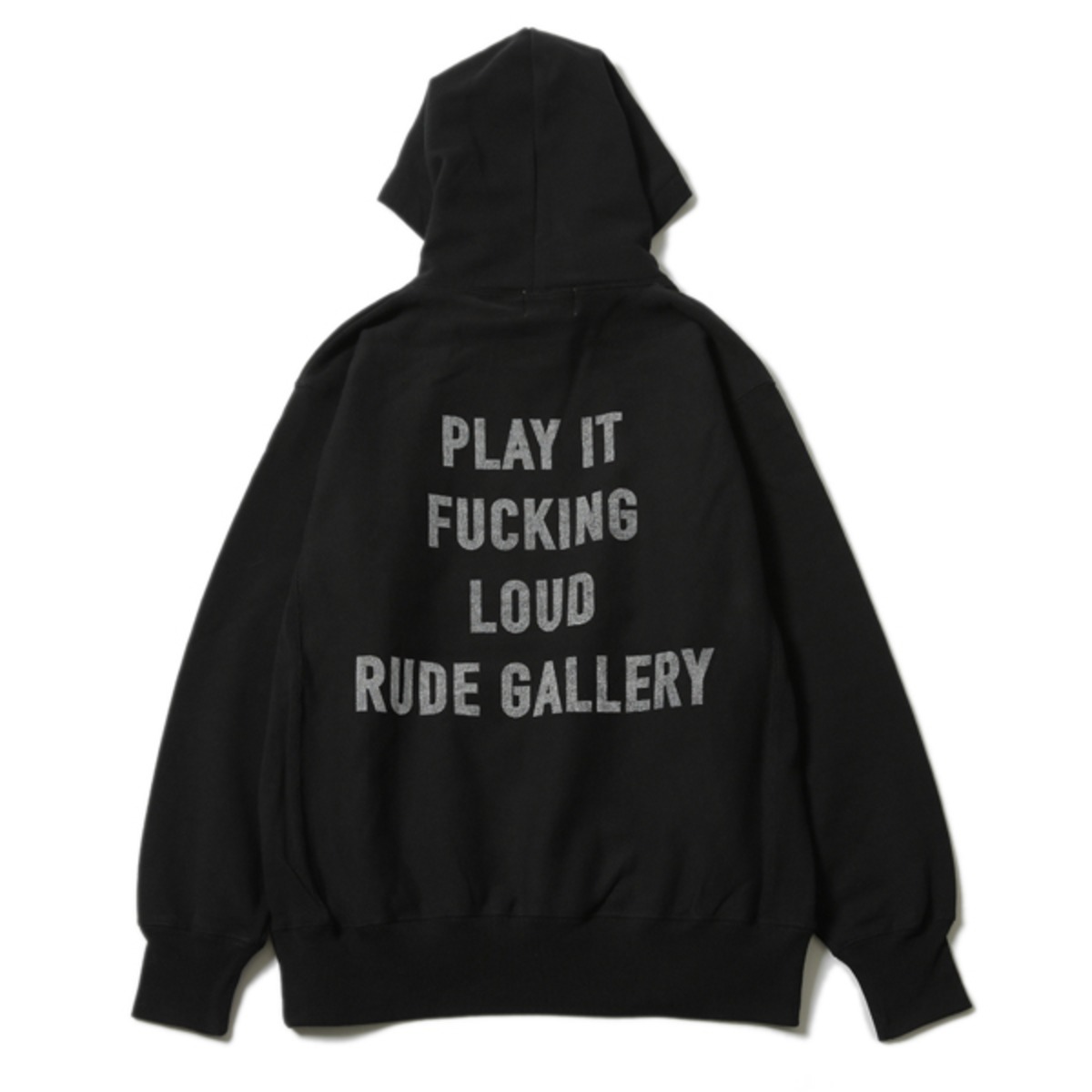 PLAY IT FUCKING LOUD LOGO HOODIE (BLACK) / RUDE GALLERY | CROSS ROAD BLUES