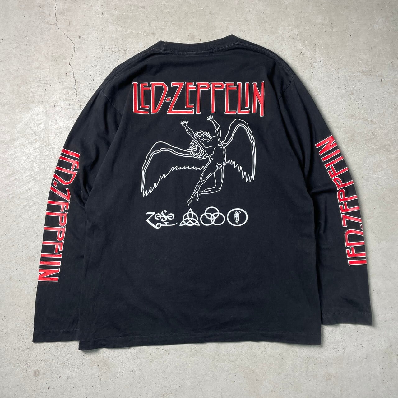 LED ZEPPELIN レッドツェッペリン バンドTシャツ ロングTシャツ メンズL 古着 ロンT ヴィンテージ ビンテージ ブラック 黒 ...