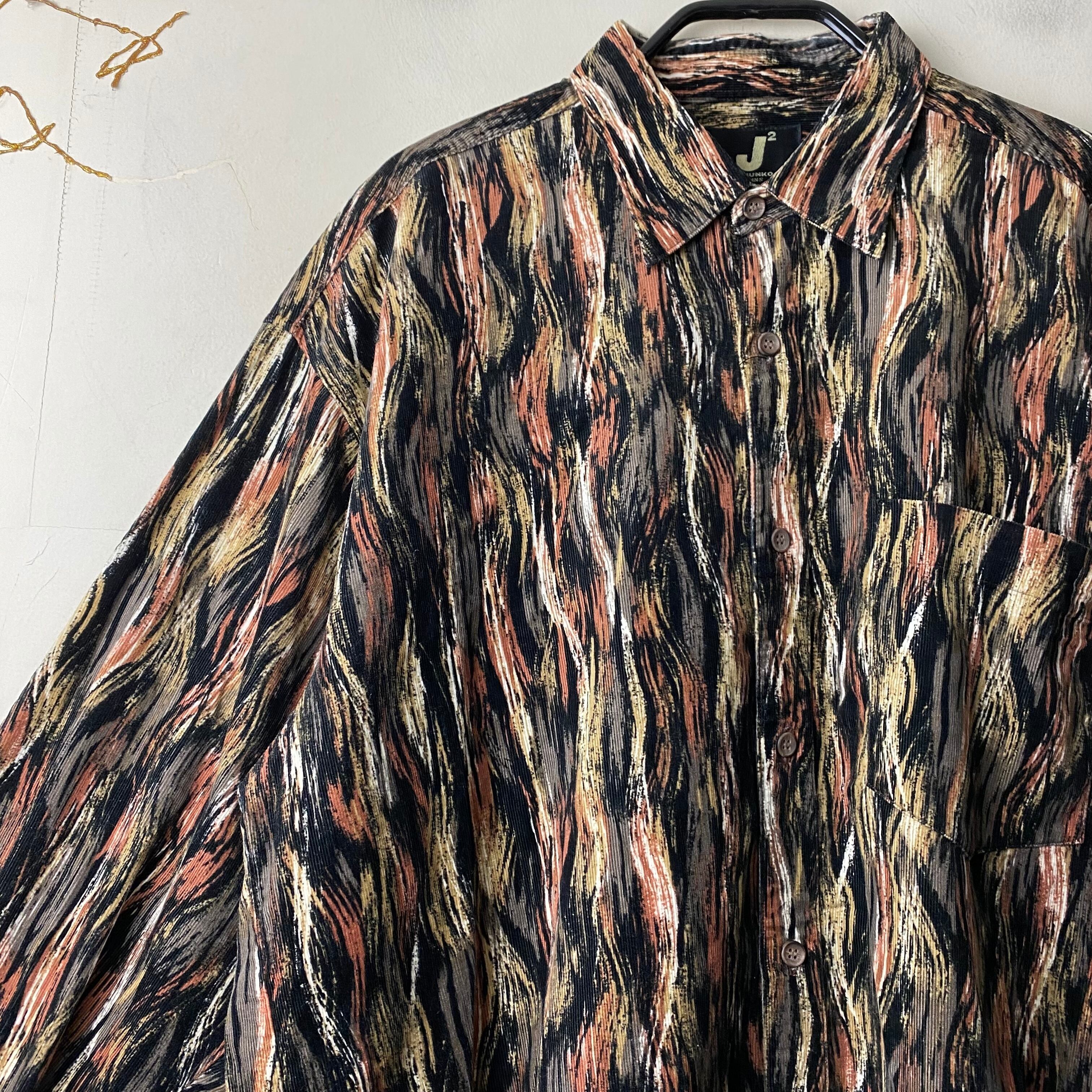 vintage MR.JUNKO animal? print corduroy shirt | NOIR ONLINE