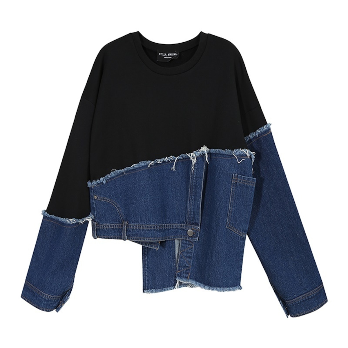 Denim switching pullover 1200 | EXMO(エクスモ)