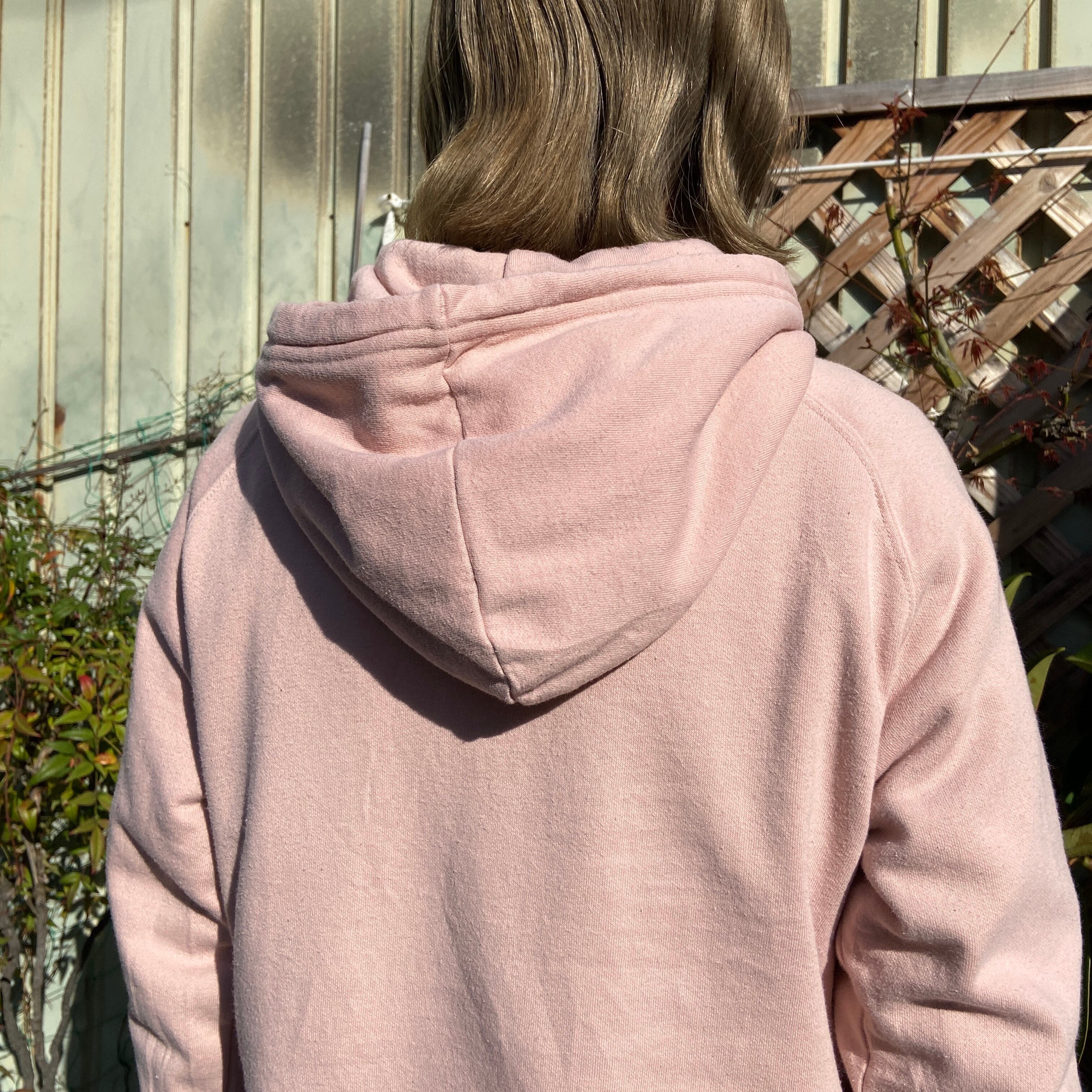 THE NORTH FACE ザ ノースフェイス スウェットパーカー レディースM 古着 ロゴプリント フーディー ピンク アウトドア ...