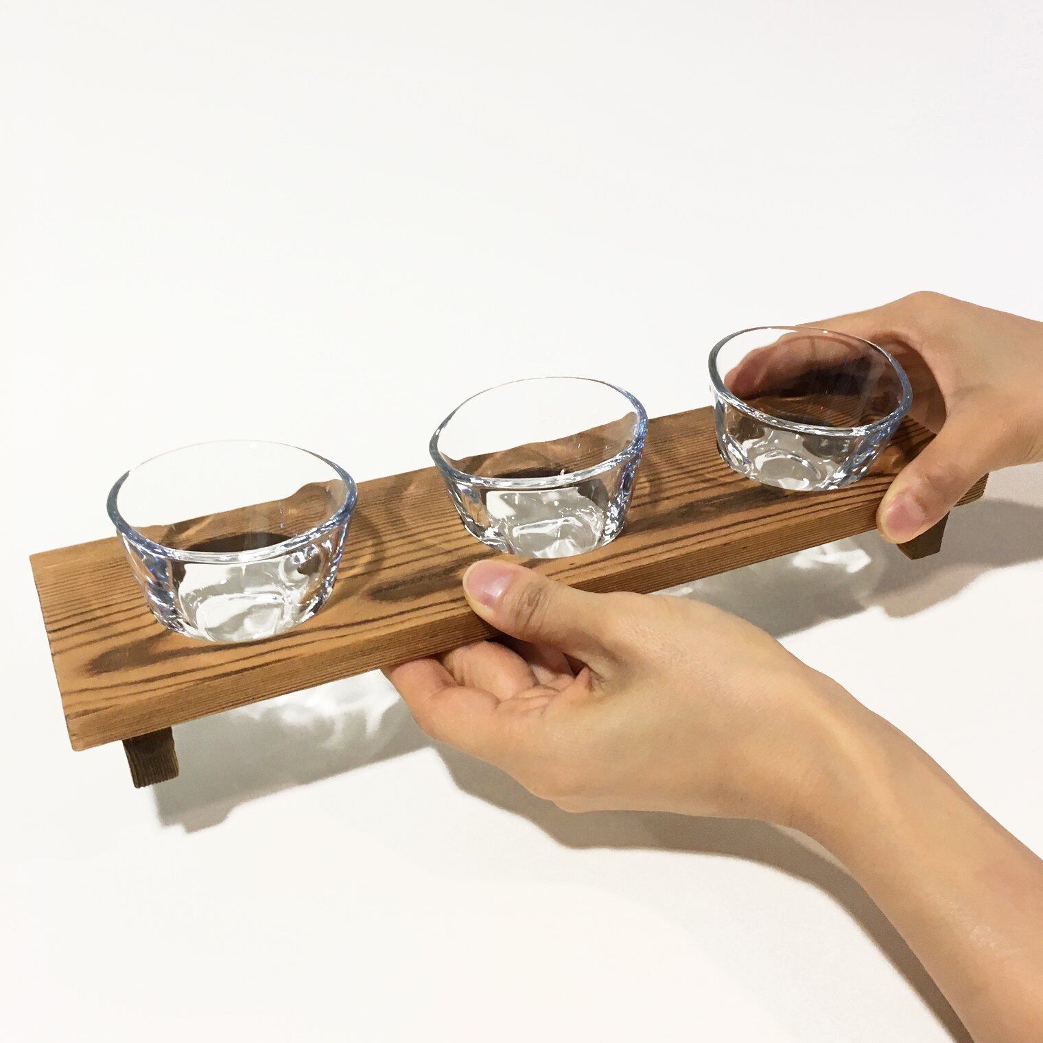 【特価商品】アデリア(ADERIA) てびねり 三味三昧 木台付 90ml 盃セ | primer