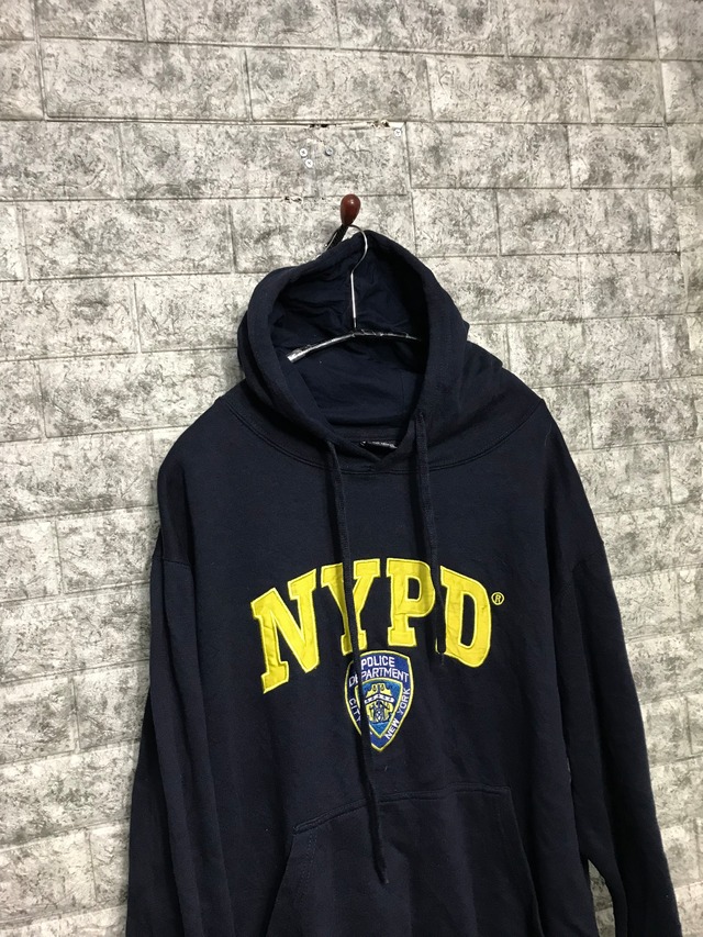 00s NYPD ポリスマン ニューヨーク市警 USNAVY USN 米軍 海軍 ネイビー スウェット パーカー 古着 ヴィンテージ 80s ...