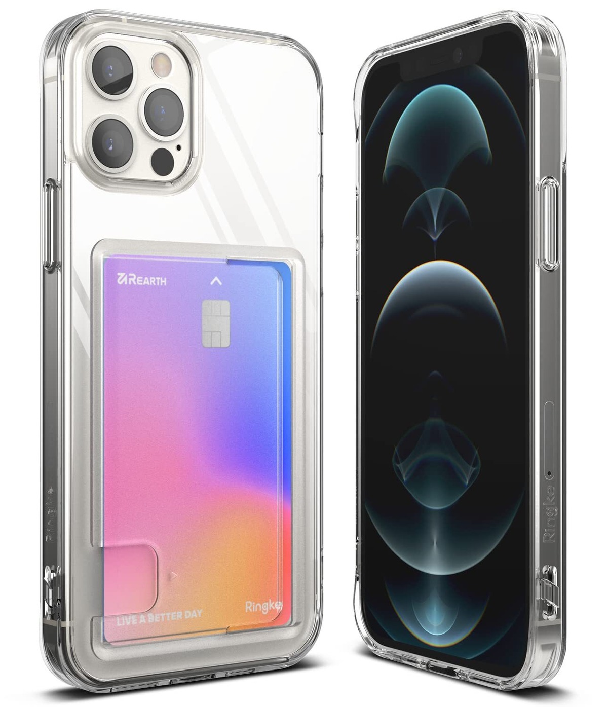 【在庫セール】【Ringke】iPhone 12/12Pro ケース FUSION CARD TPU+PC 黄ばみにくい 耐黄変 落下防止 耐衝撃 米軍MIL規格取得 カード1枚収納 スマホ ...