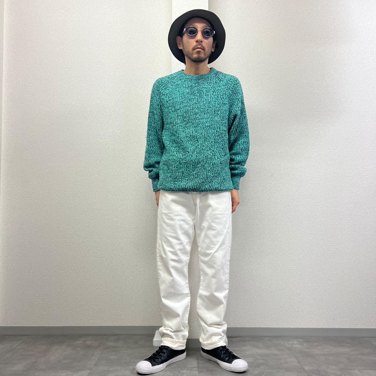 90'sティファニーブルーアクリルニットセーター | COMESEE