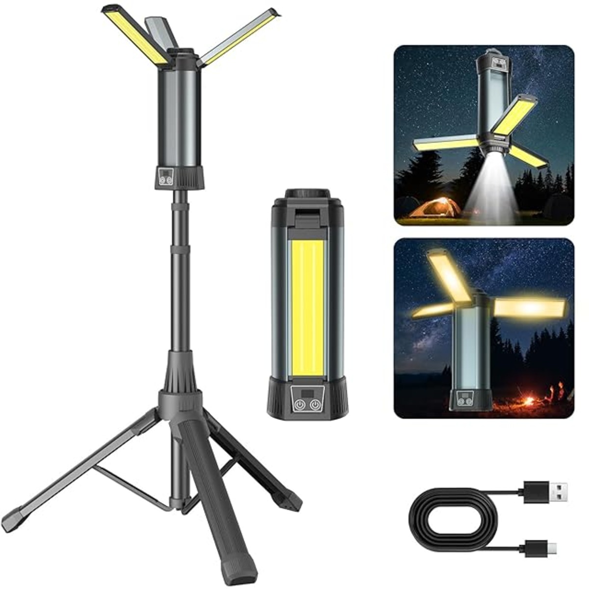 【10000mAh大容量・ 10000lm高輝度】SUKITEN 投光器 充電式 led 作業灯 200W 屋外 ワークライト 防水IP66 ...