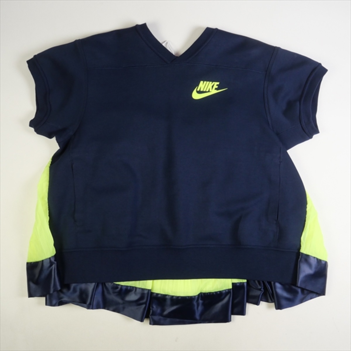 Size【M】 sacai サカイ ×NIKE Short Sleeved Sweater Top Shirt 716923 スウェット 紺 ...