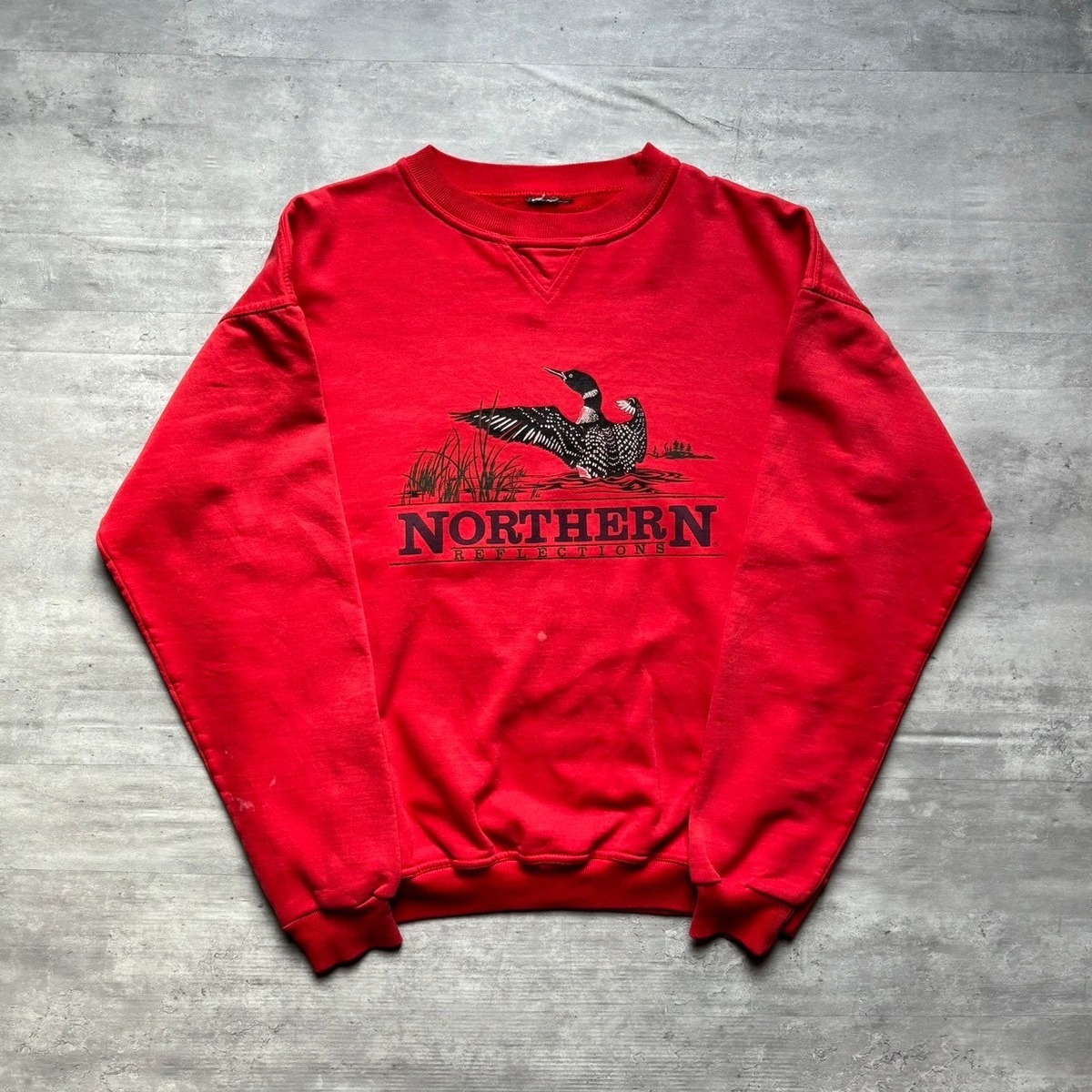 90s NORTHERN REFLECTIONS Loon Logo Print Sweat | PIXIE