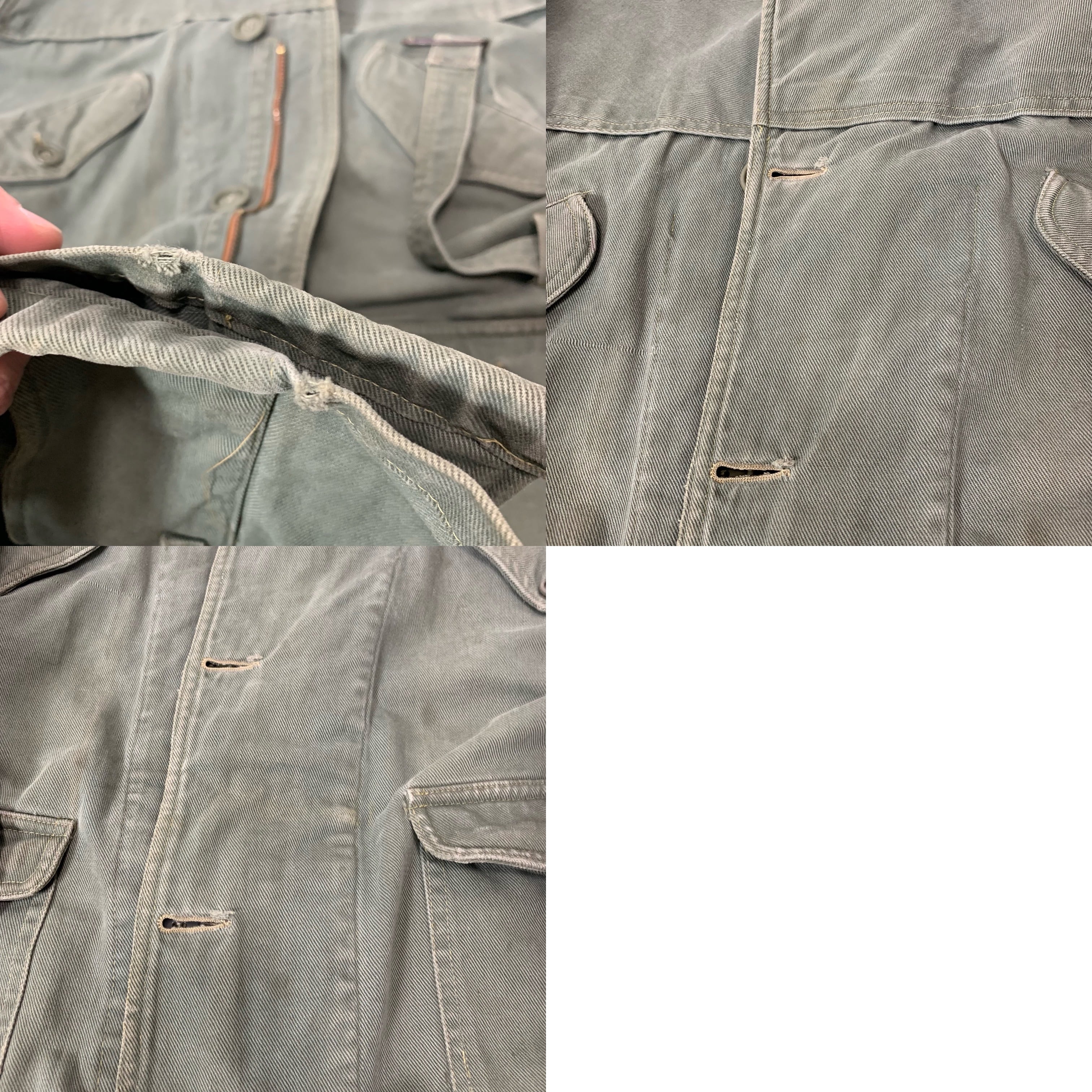 vintage 50s Military Taste Coat PRENTICE PIN LOCK ZIPPER ミリタリーテイストコート 片 ...