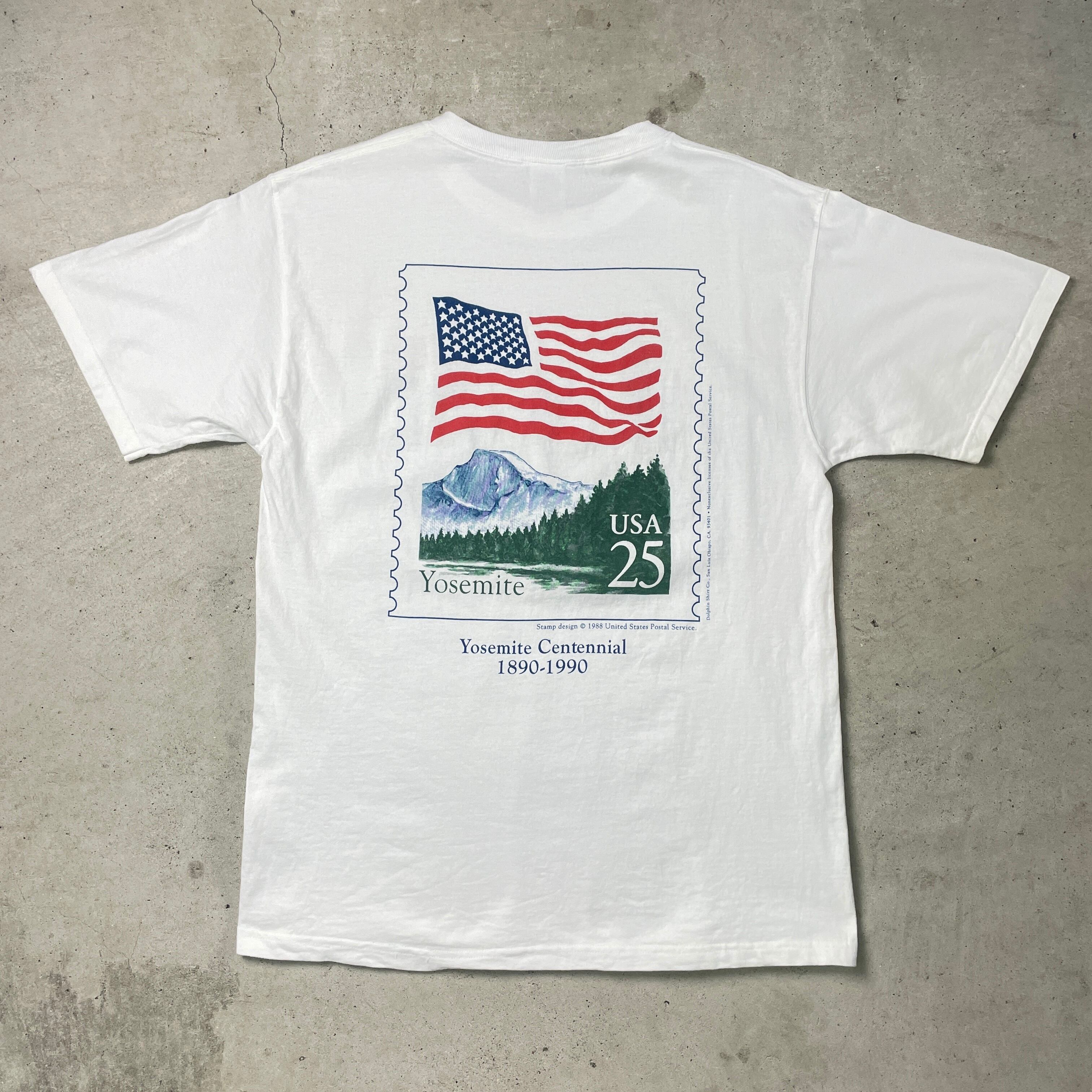 00年代 YOSEMITE CENTENNIAL スタンプ アート バックプリントTシャツ メンズL 古着 00s ヴィンテージ ビンテージ ...