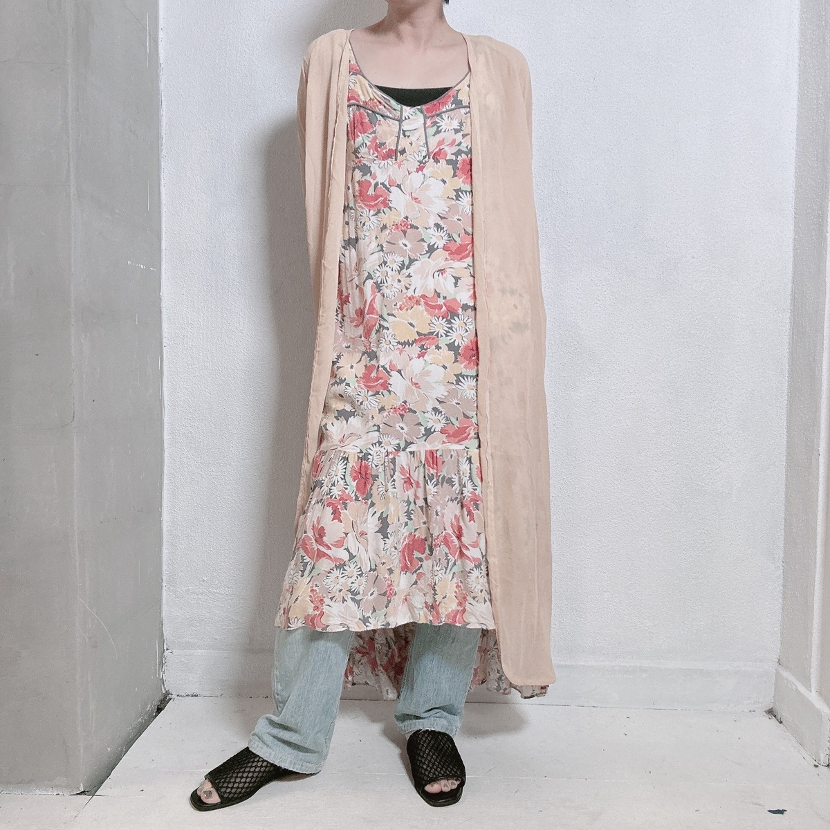 ”LAUREN CONRAD" frill flower long tail dress | me:me