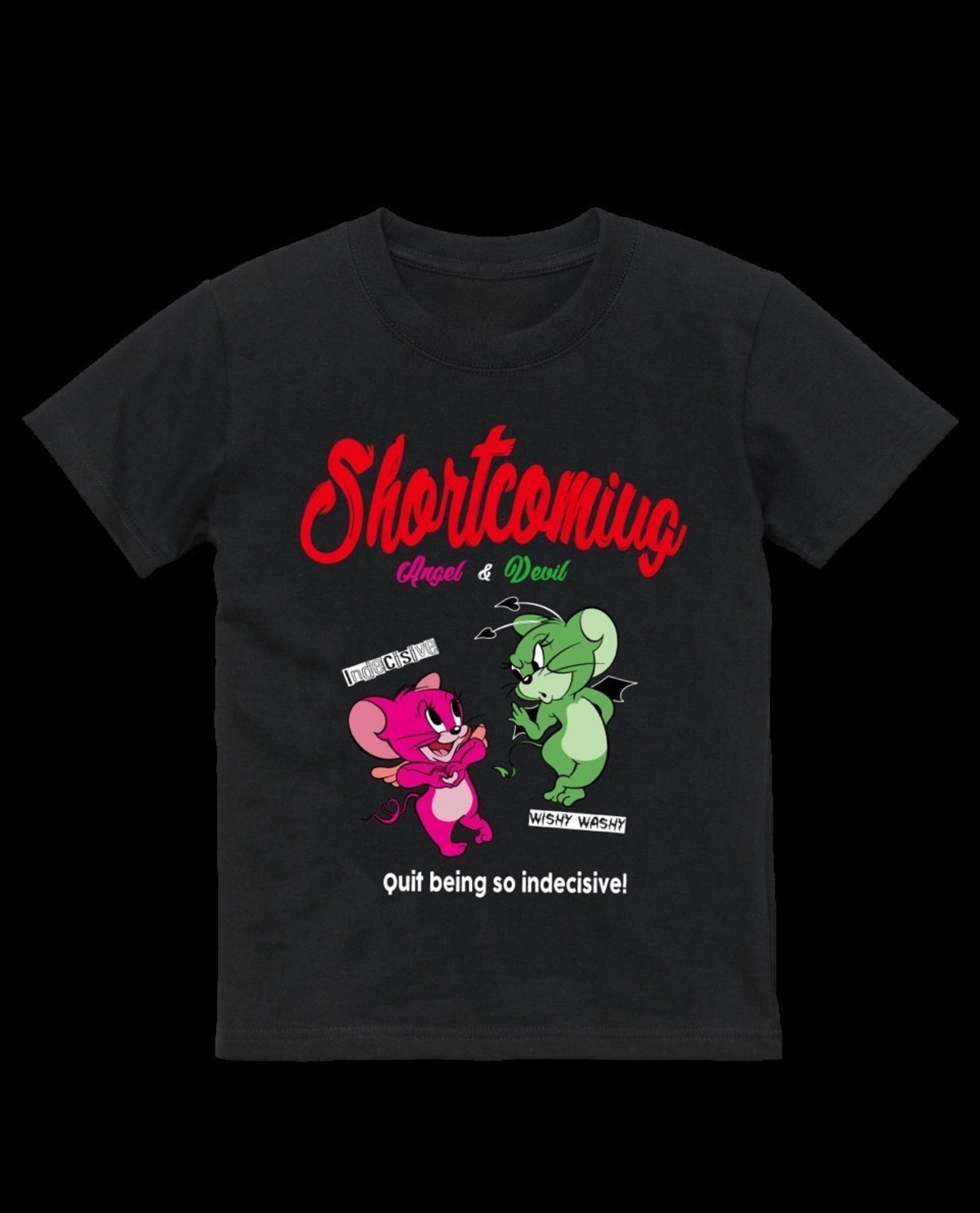 Shortcoming Angels and Devil TEE Black | Center Japan Market