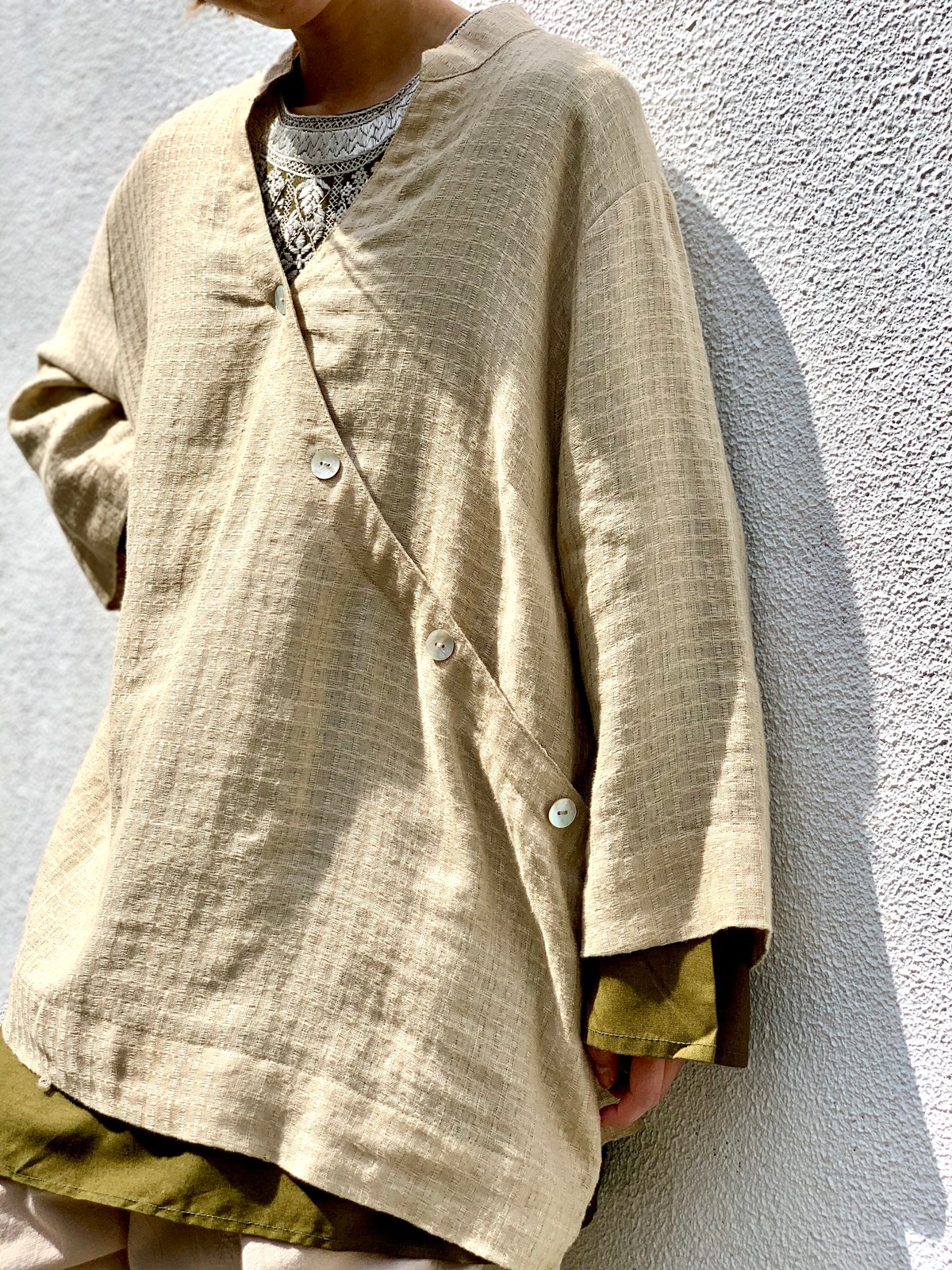90’s−“DAVID DART collection” “l/s tops 100％linen”made in usa | KEY WEB ...