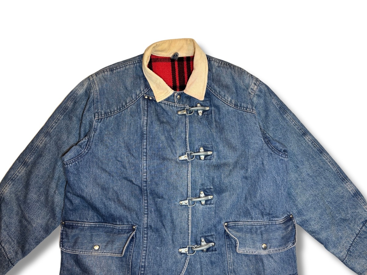 90s POLO RALPH LAUREN DENIM FIREMAN JACKET MADE IN ITALY | BLACK BOX STORE