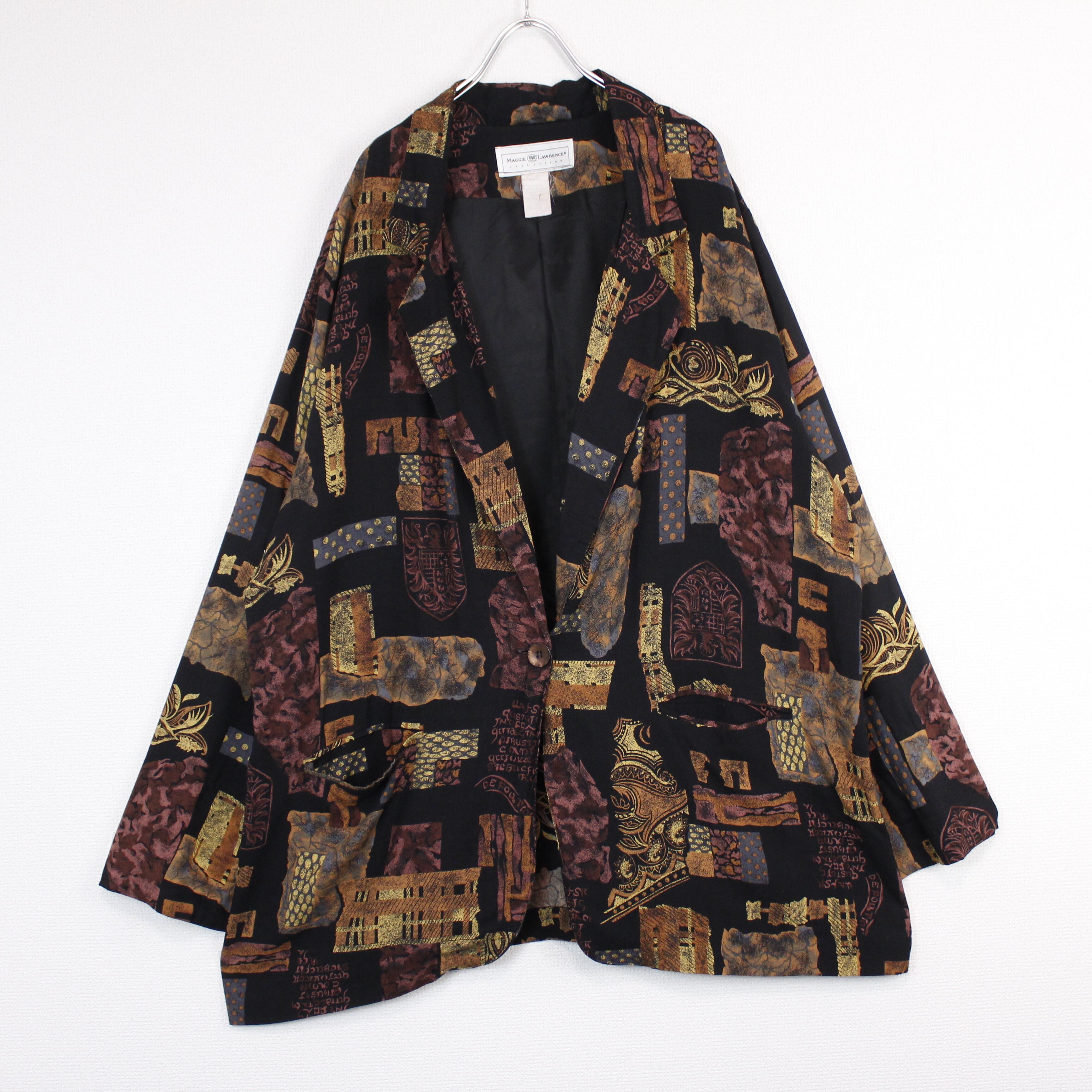 【act2】Art Pattern Easy Tailored Jacket | Caka(カカ）下北沢古着屋、セレクトショップ