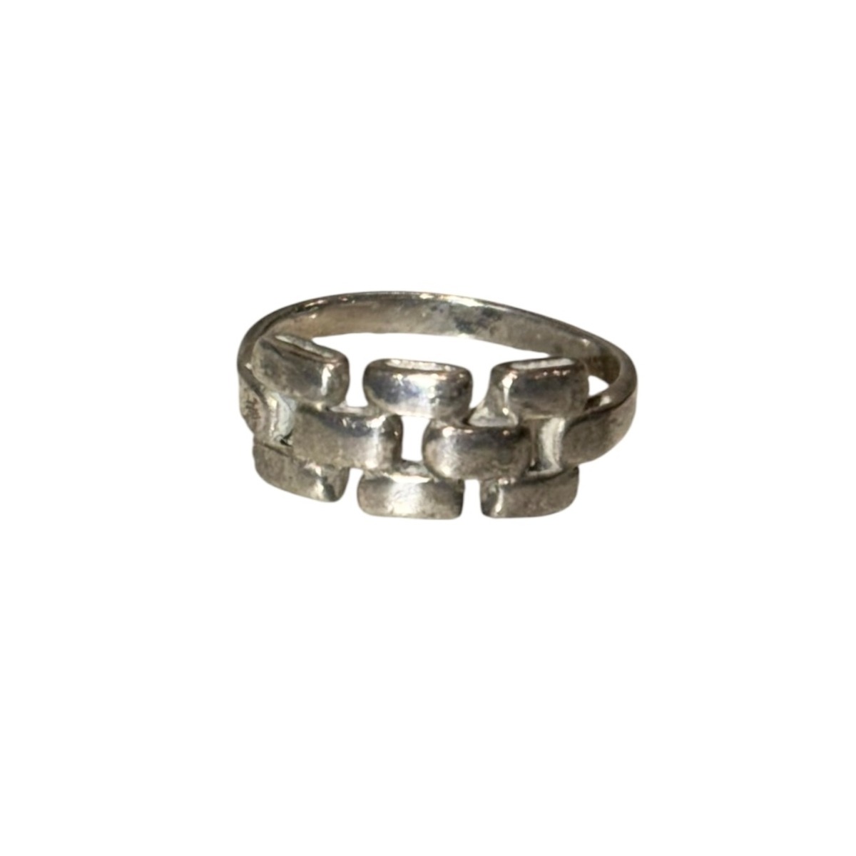 vintage silver chain design ring | NOIR ONLINE