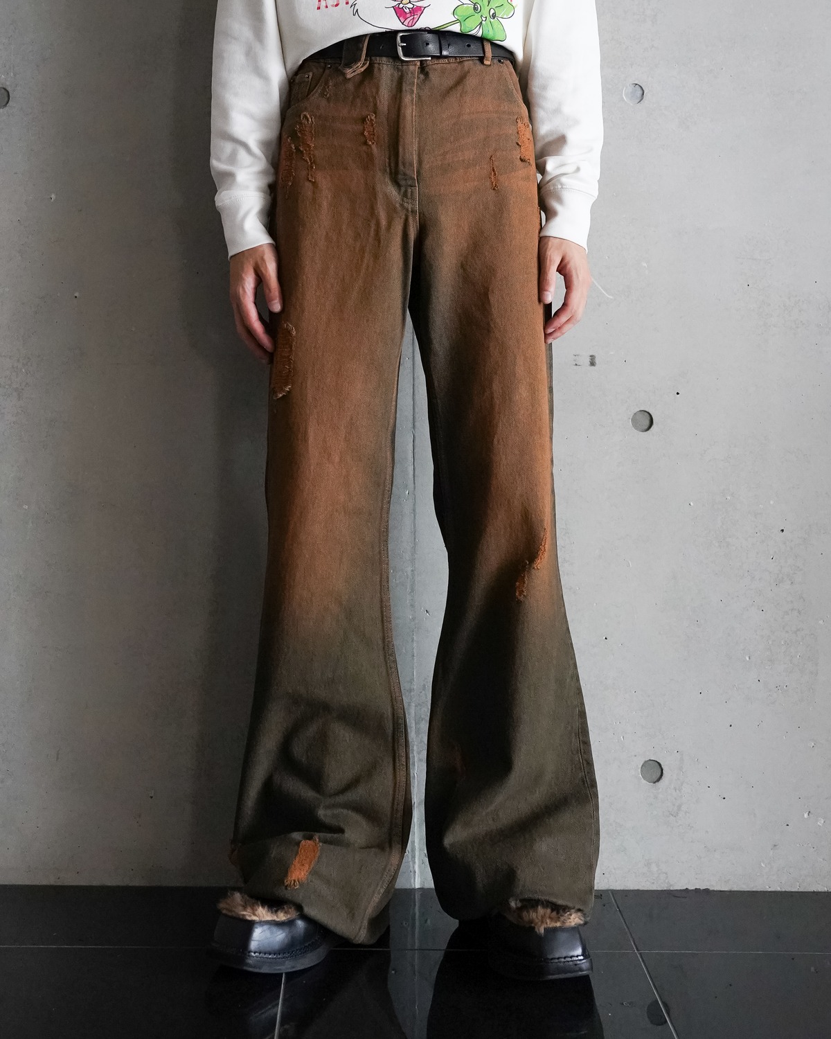 EGONLAB AW24/SAMY WIDE LEG ROUILLE | hypeofficial