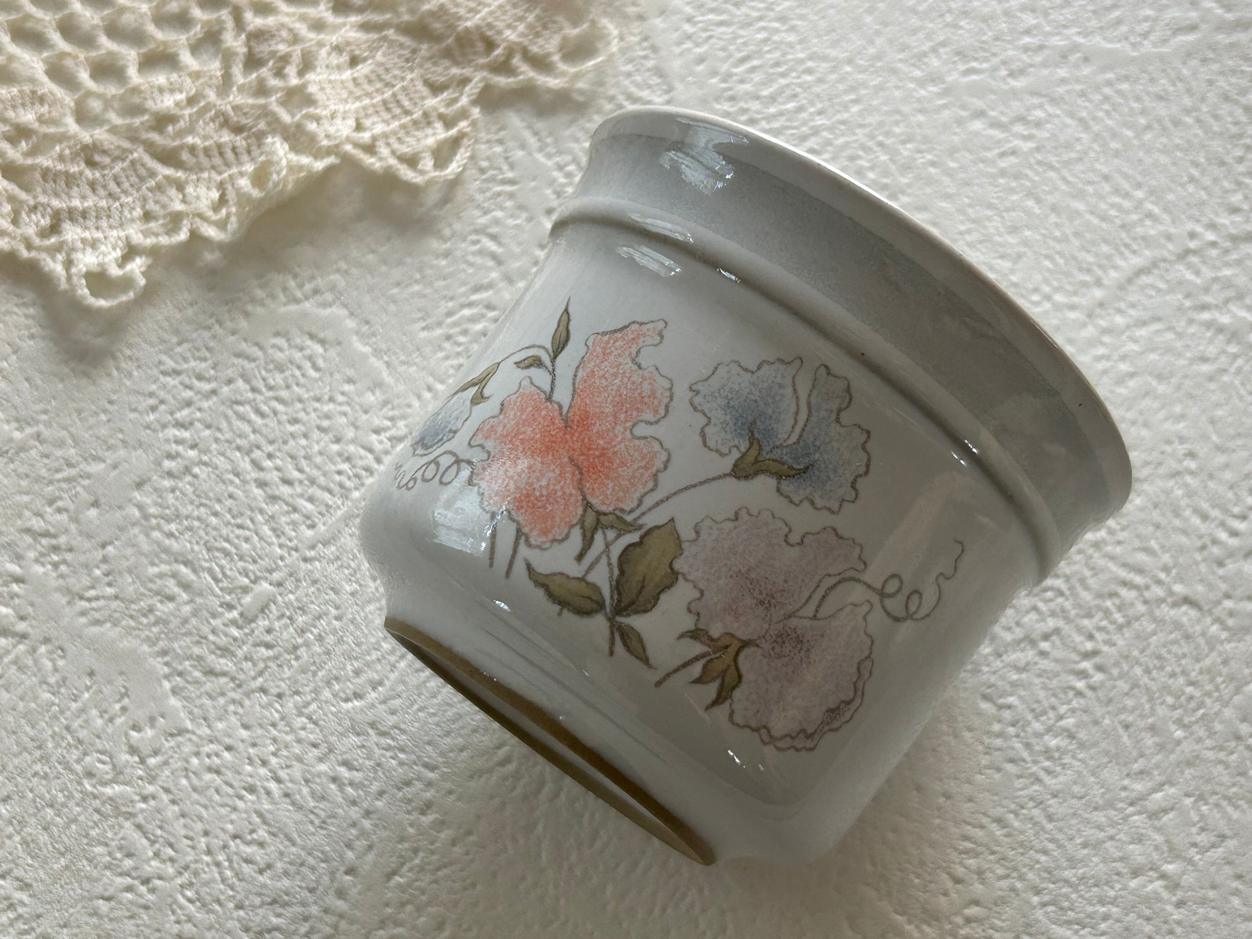 英国Vintage ヴィンテージ DENBY デンビー coloroll シュガーポット テーブルウェア 小物入れ フラワーベース ...