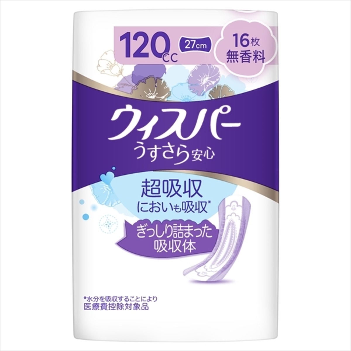 ウィスパーうすさら安心 120cc 16枚 無香料 【 P＆G 】 | クオレ/ 美容用品、健康用品、日常生活必要品販売