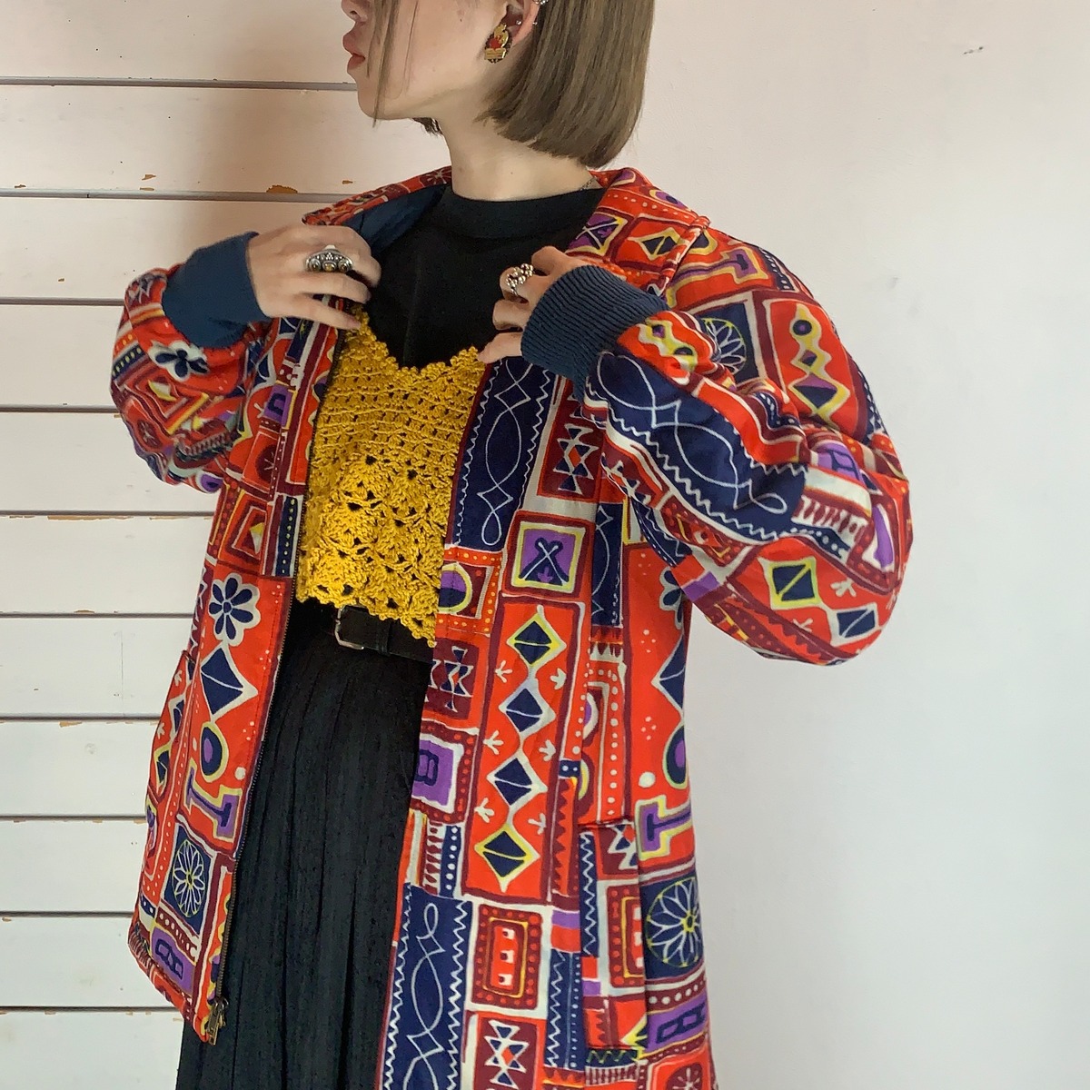 USA ~70s / retro design ski jacket | megriko used&vintage