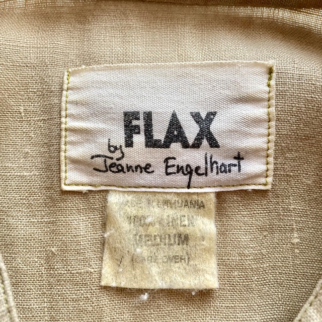 Lithuania製 FLAX band collar linen shirt | used & vintage WATARU