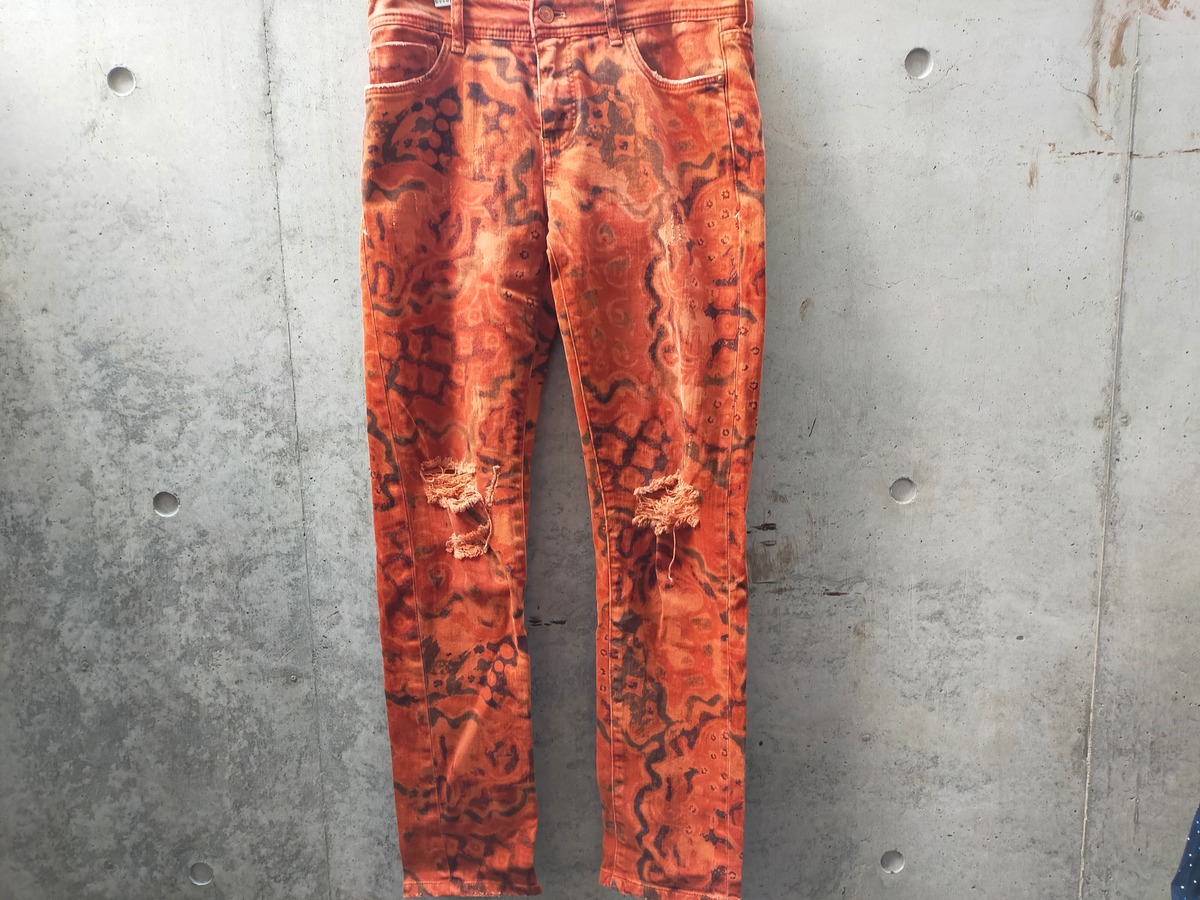 【Crazy patternd damage pants 】 vintage PILCRO ヴィンテージ古着 デニム ダメージデニム パンツ ...