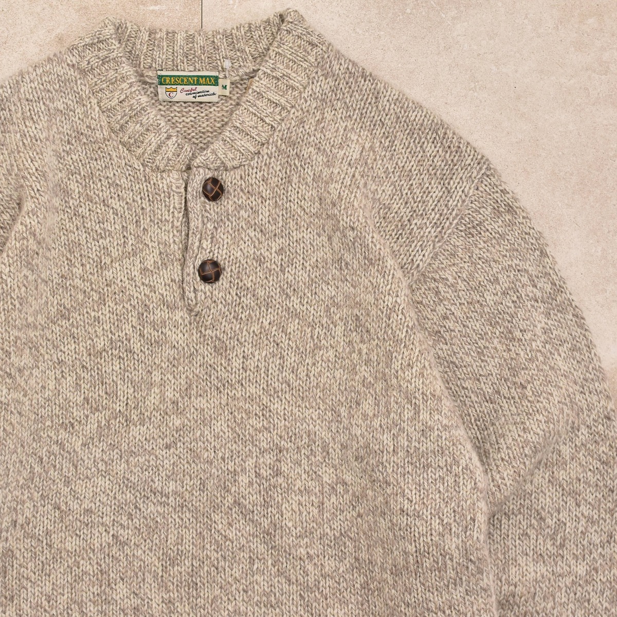 80s～ Henley neck design sweater | 古着屋 grin days memory 【公式】古着通販 オンラインストア