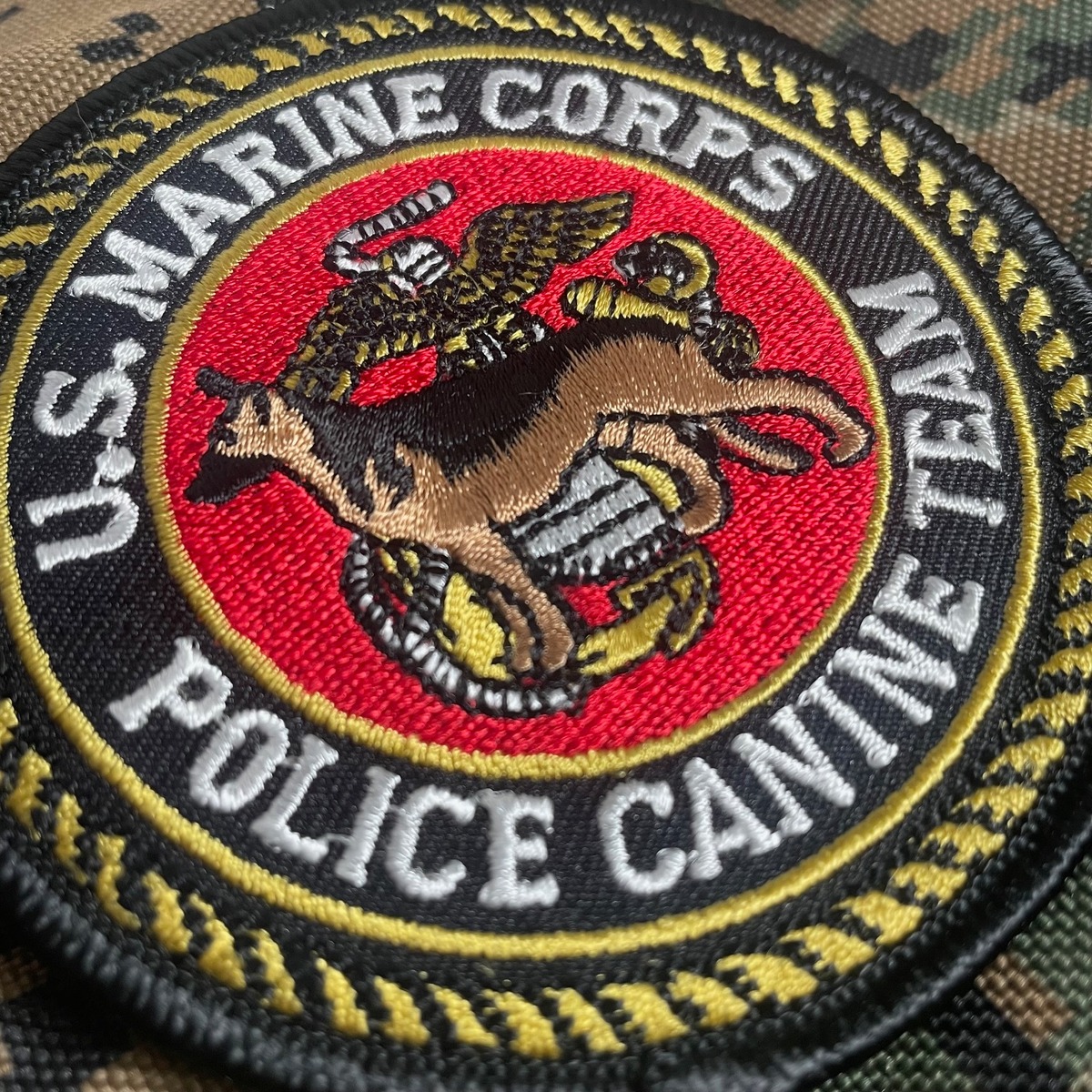 USMC K-9 PATCH アメリカ海兵隊 ミリタリーポリス K9チーム パッチ | K-9 PLANET