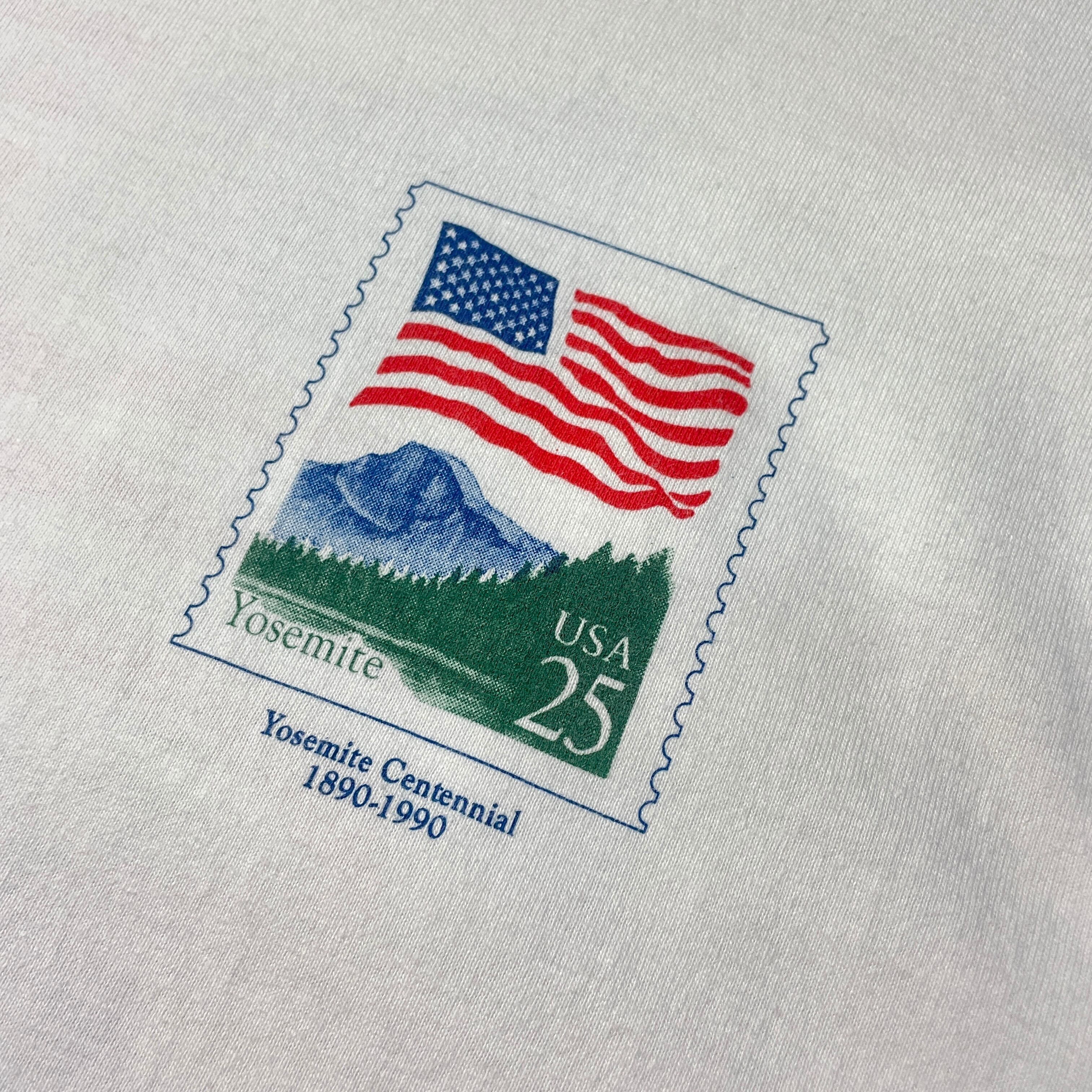 00年代 YOSEMITE CENTENNIAL スタンプ アート バックプリントTシャツ メンズL 古着 00s ヴィンテージ ビンテージ ...