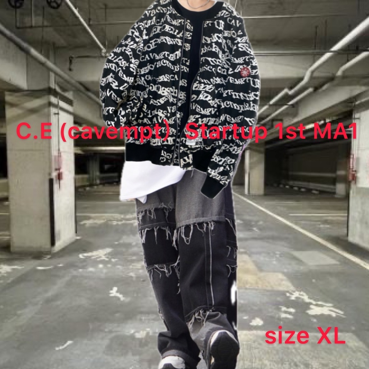 C.E (cavempt）希少過ぎ Startup MA1 総柄ボバーjacket XLまで対応 | ROMP vintage used shop