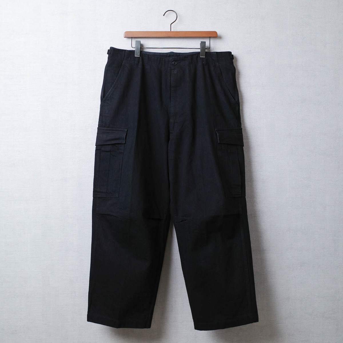 [USED] COMOLI BLACK DENIM B.D.U PANTS | double