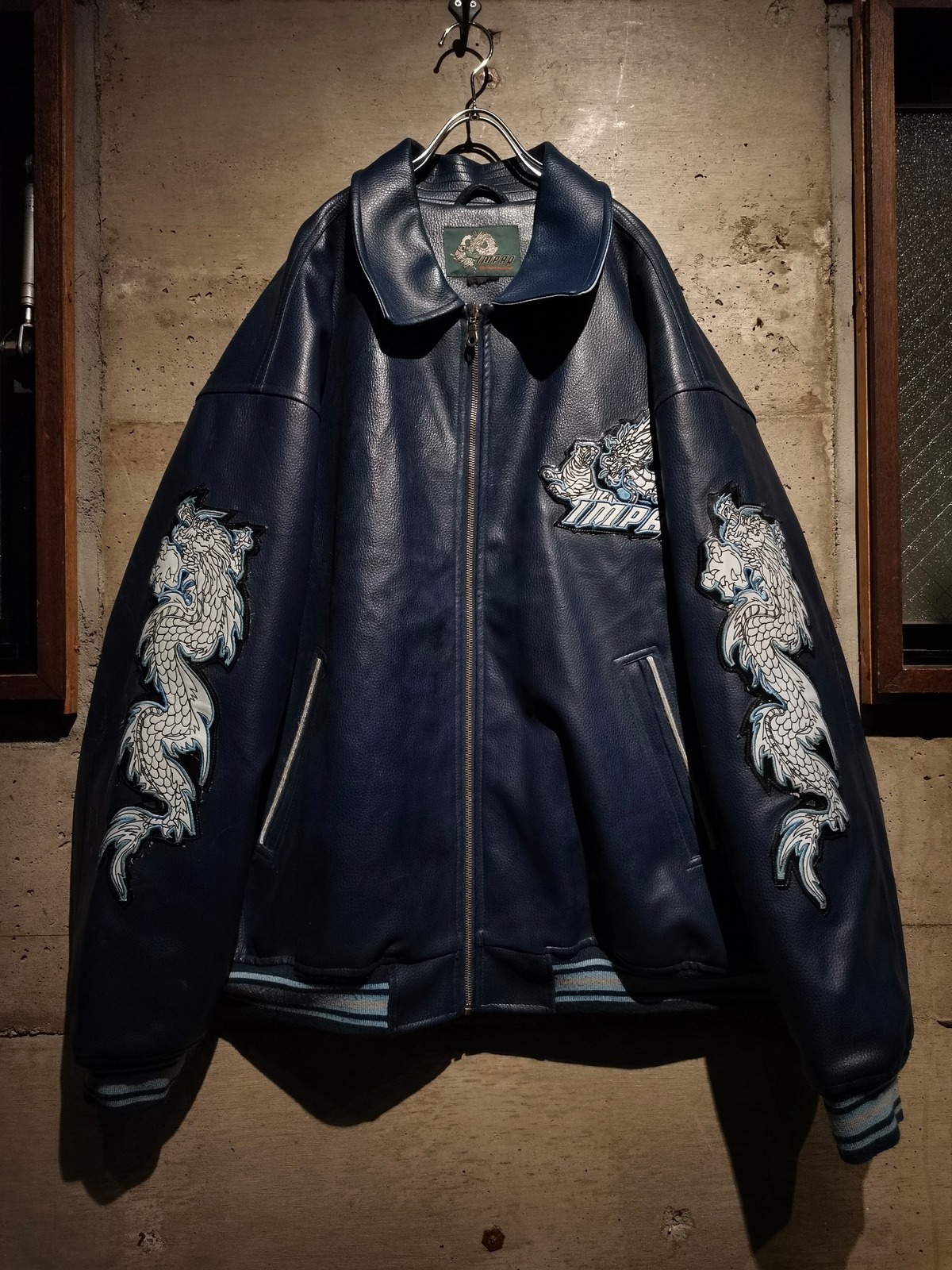 【Caka】"龍虎" Special Patch Design Vintage Loose Faux Leather Jacket ...