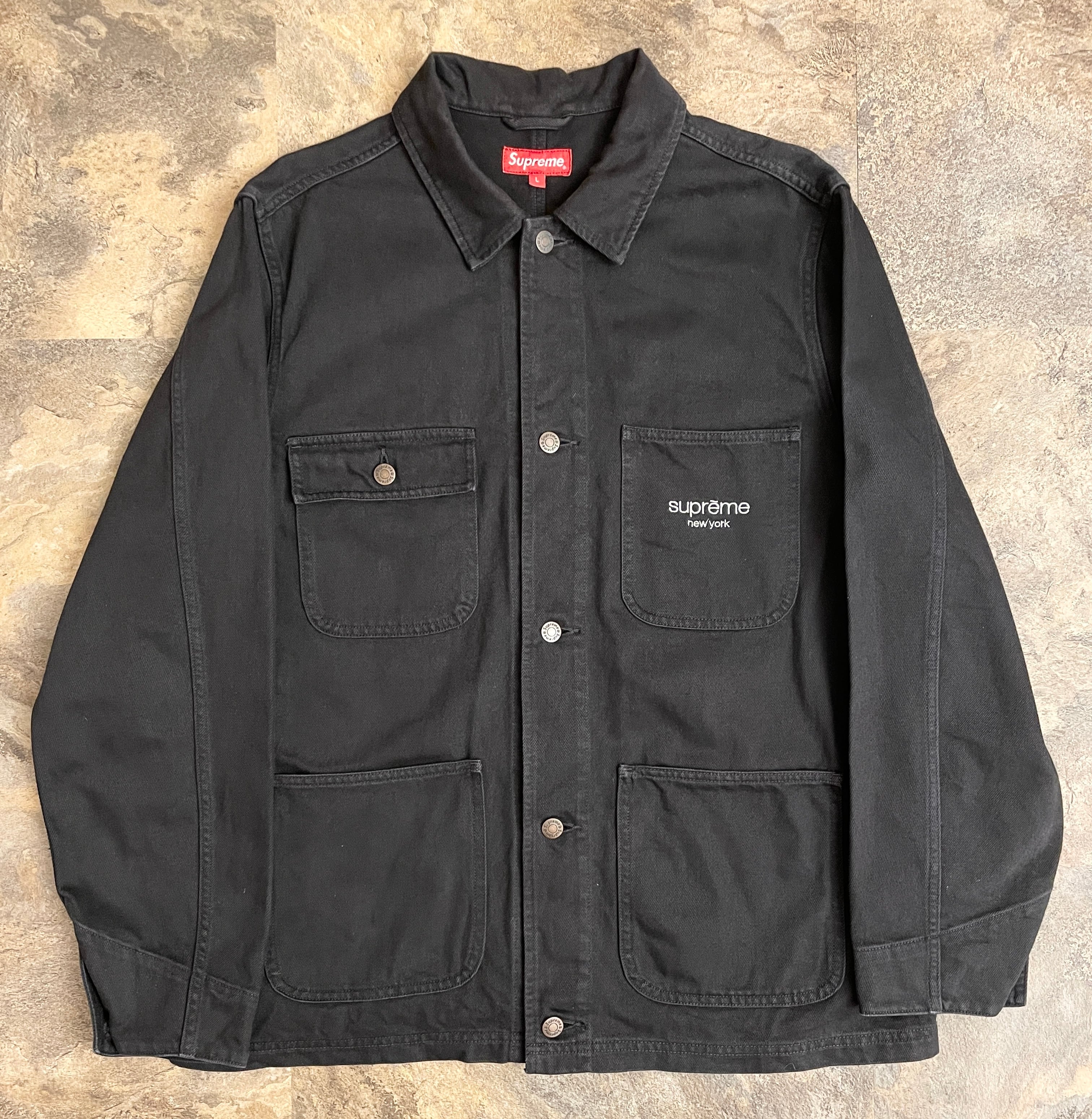 Supreme クラシック ロゴ デニム チョアジャケット Lサイズ | Pay ID Supreme クラシック ロゴ デニム チョアジャケット Lサイズ | Pay ID