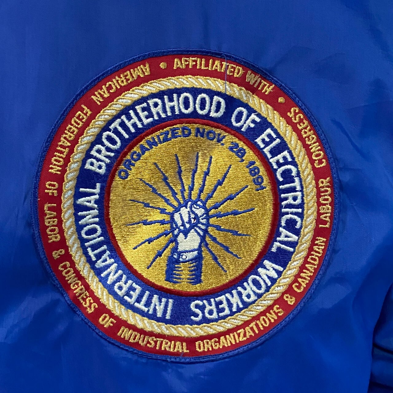 70年代 International Brotherhood of Electrical Workers ナイロンジャケット ワークジャケット ...