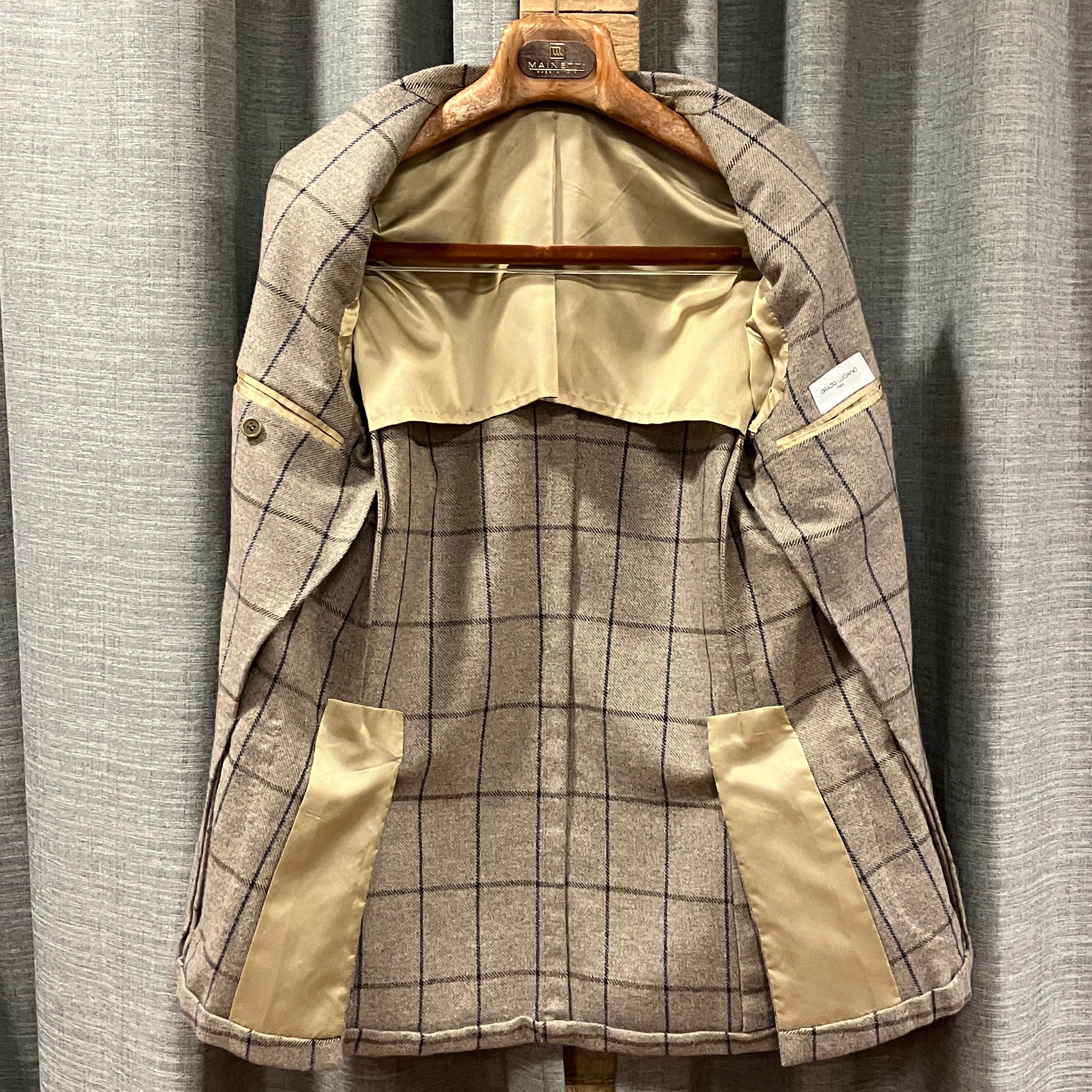 ORAZIO LUCIANO WOOL WINDOW PANE JACKET 44 | safarionline