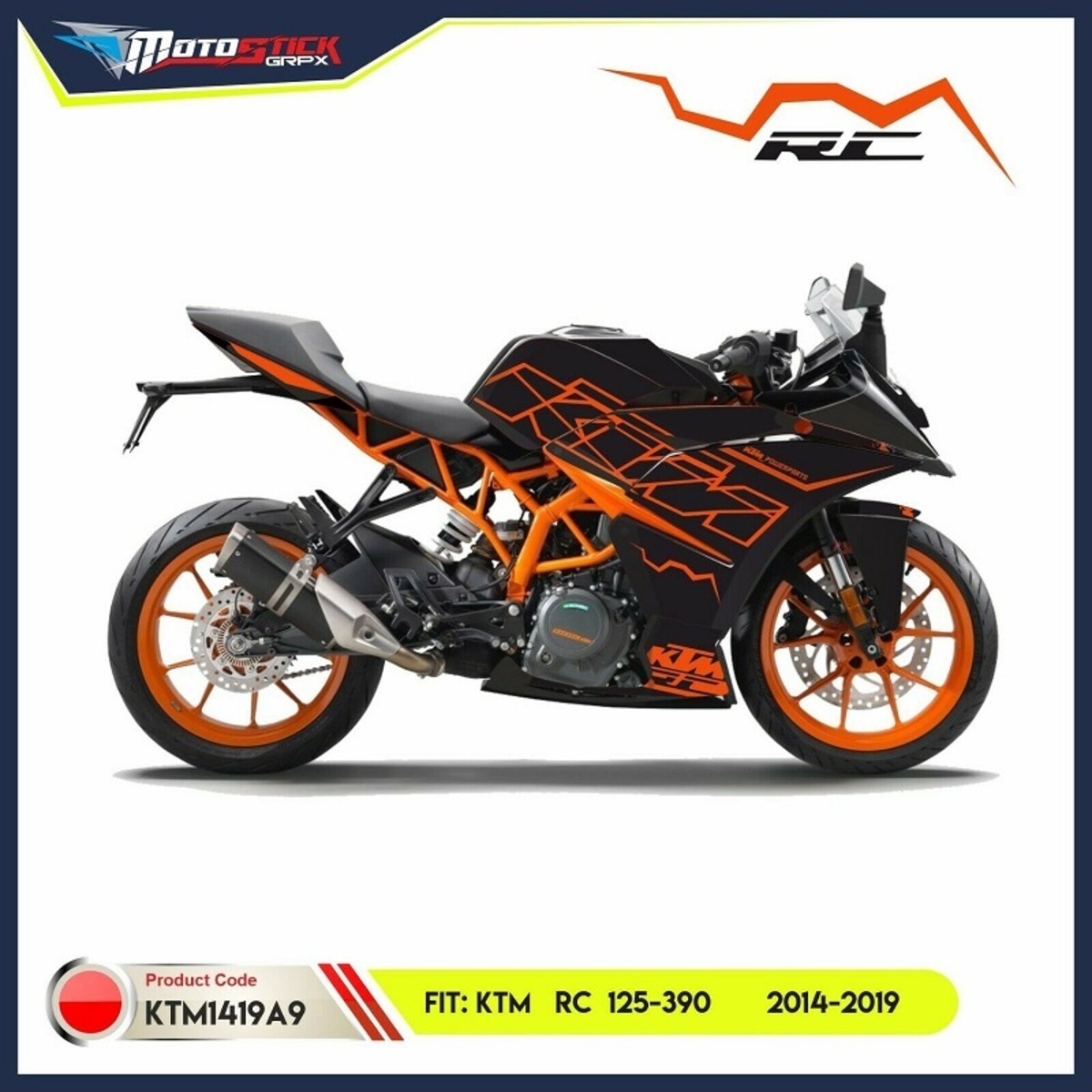 KTM,RC125,RC200,RC250,RC390,2014-2020,CUSTOM,[6],ステッカー,デガール,グラフィックM ...