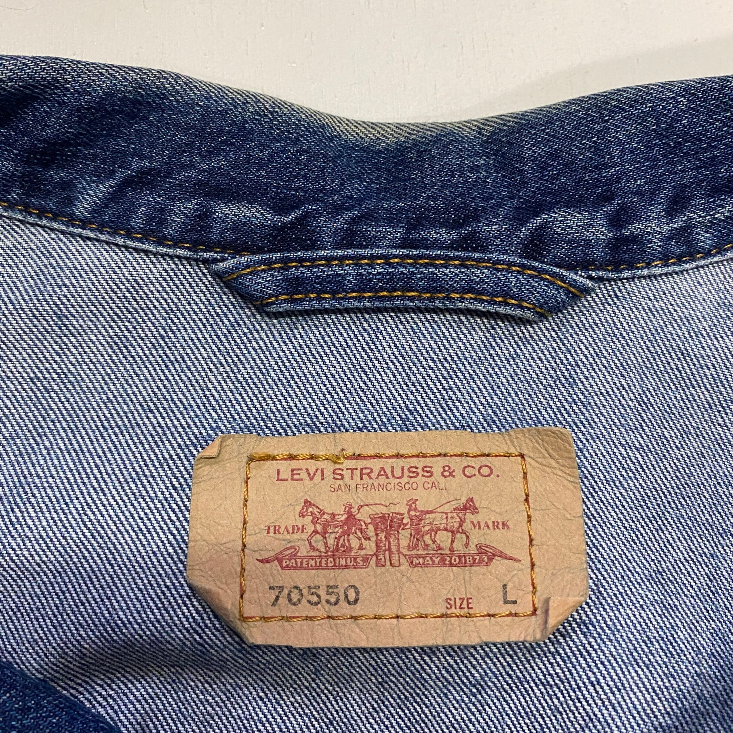 00年代 Levi's ユーロリーバイス 70550 デニムジャケット メンズL 古着 トラッカージャケット 00s ヴィンテージ ビンテージ ...