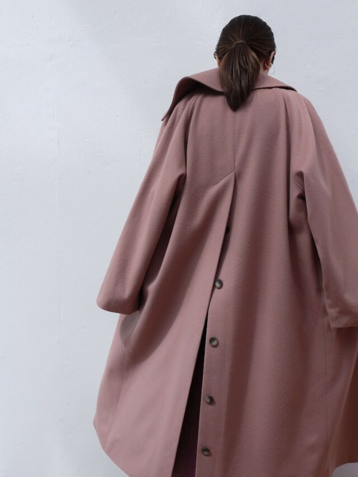 【Japan Made】back button wool coat | Katrin TOKYO
