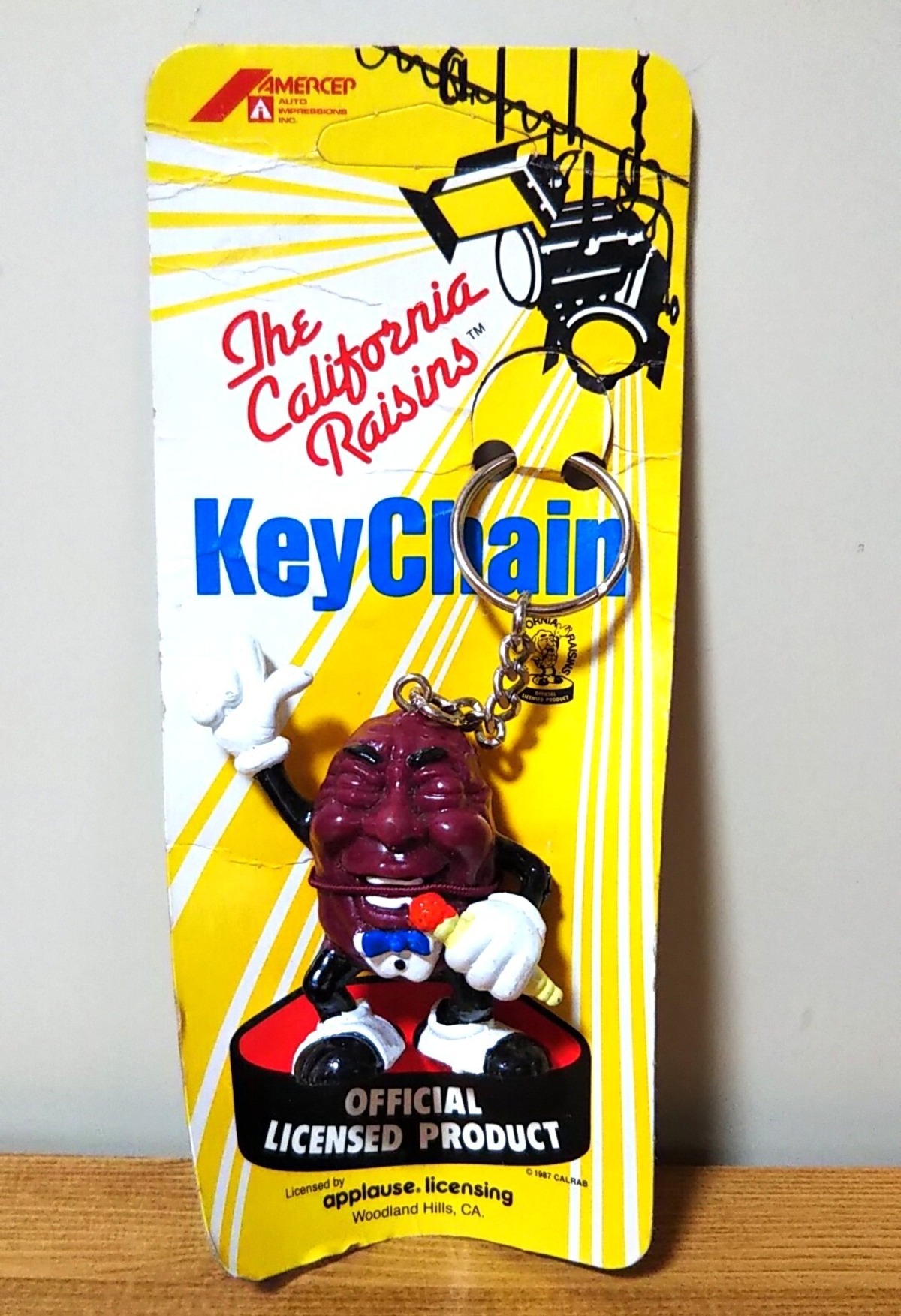 未使用品 SINGING CALIFORNIA RAISINS PVC FIGURE KEYCHAIN 歌う カリフォルニア・レーズンPVC ...
