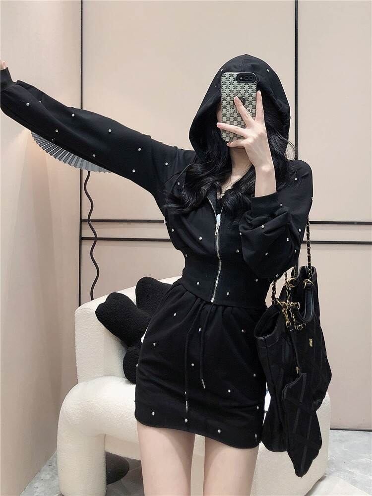 キラキラ ビジュー セットアップ《全2色》 | selectshop Lapipi