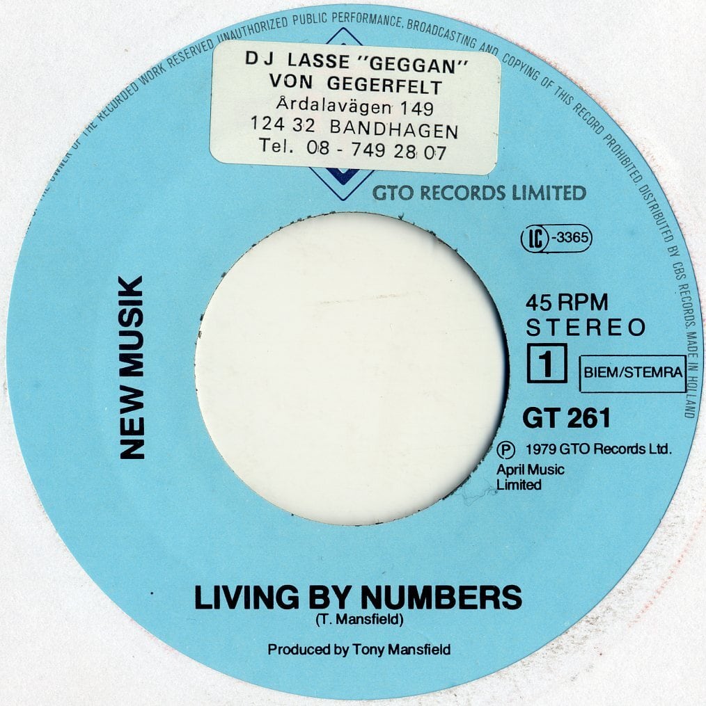 NEW MUSIK - Living By Numbers 7" | urban enemy