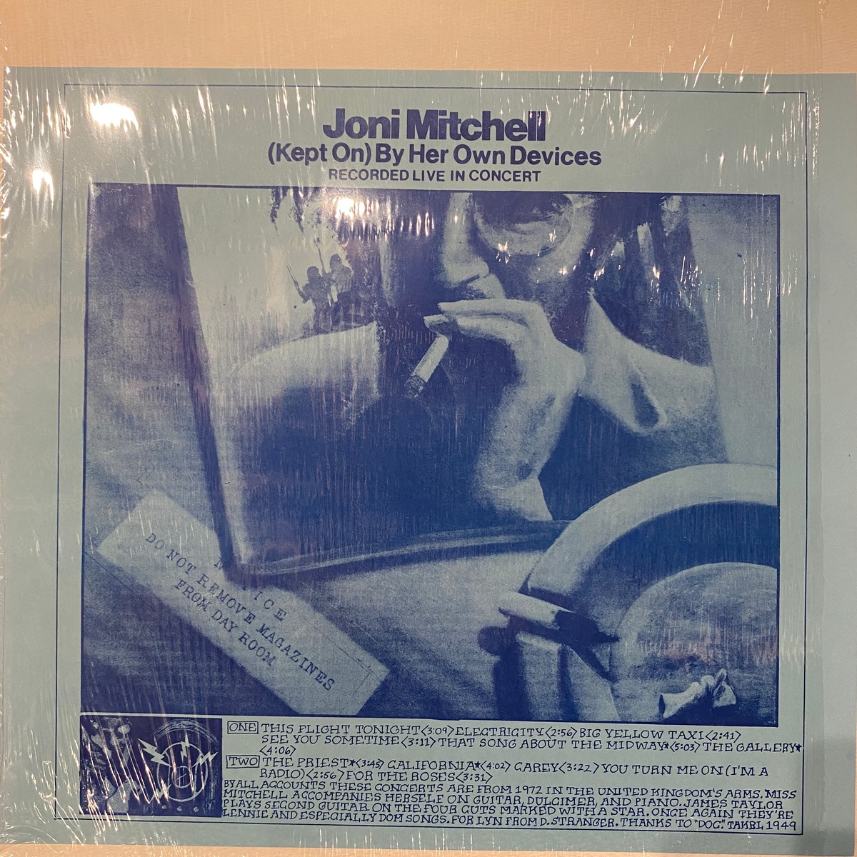 【LP】JONI MITCHELL/(Kept On) By Her Own Devices | SORC 中古アナログレコード専門店