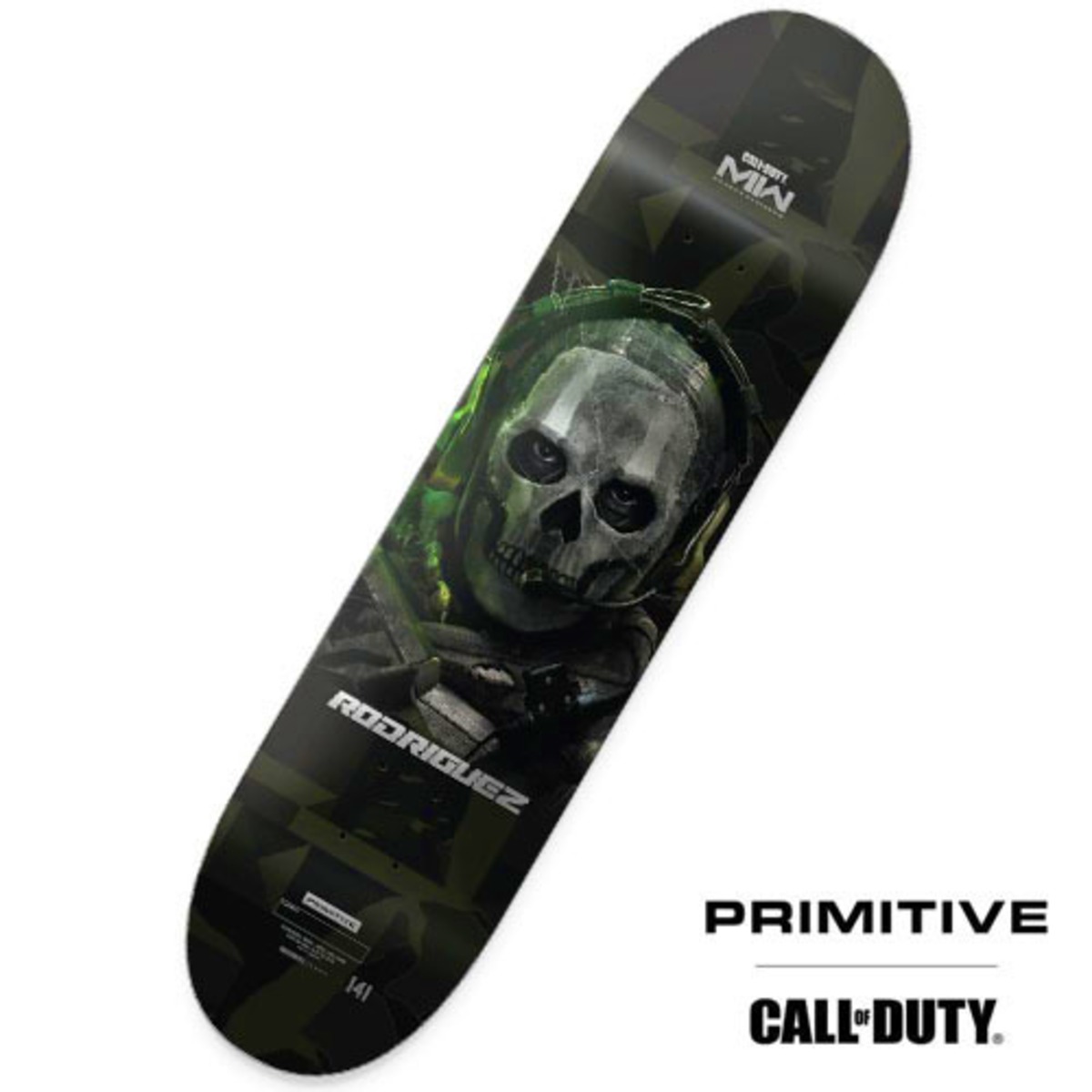 PRIMITIVE × CALL OF DUTY Rodriguez Ghost Deck Black スケートボードデッキ コールオブ ...